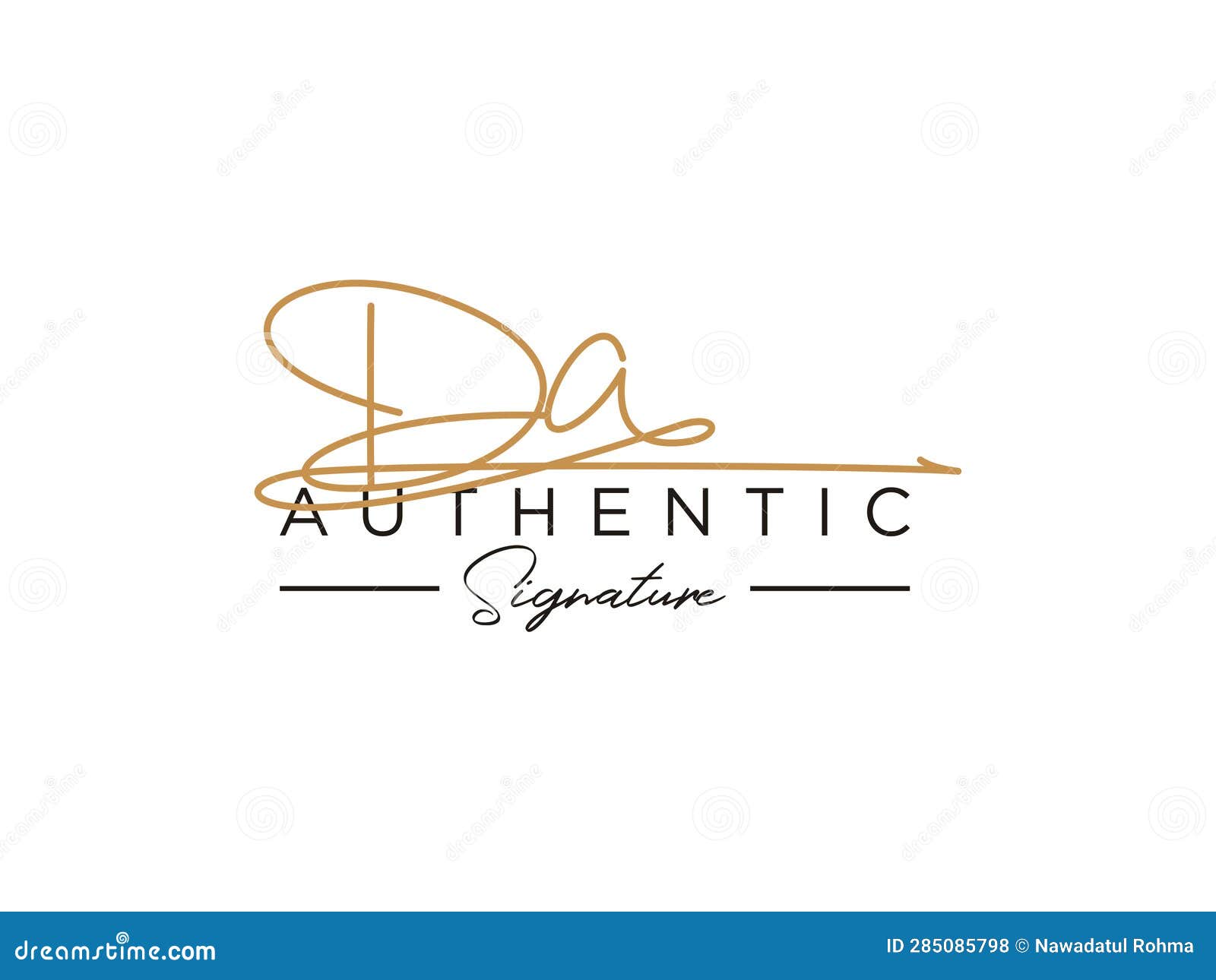 Letter DA Signature Logo Template Vector Stock Vector - Illustration of ...