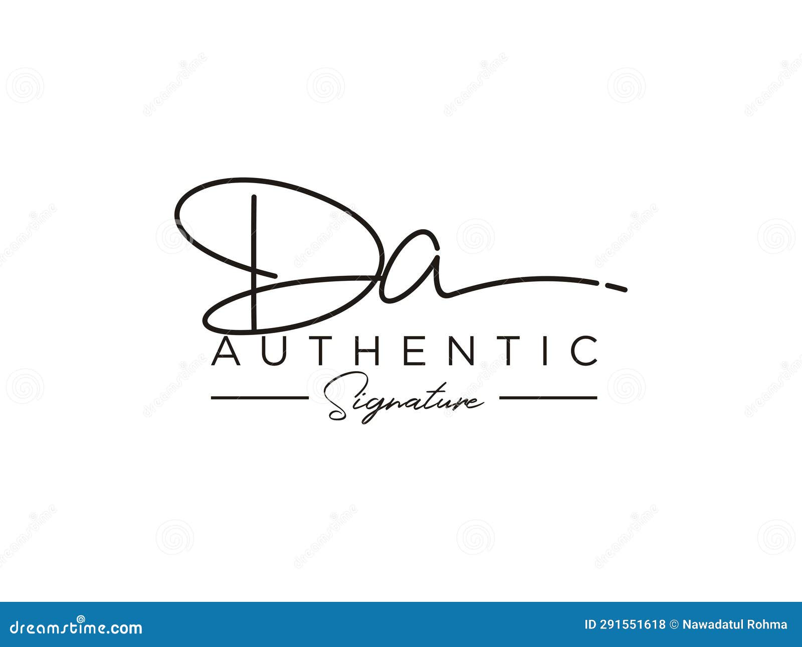 Letter DA Signature Logo Template Vector Stock Vector - Illustration of ...