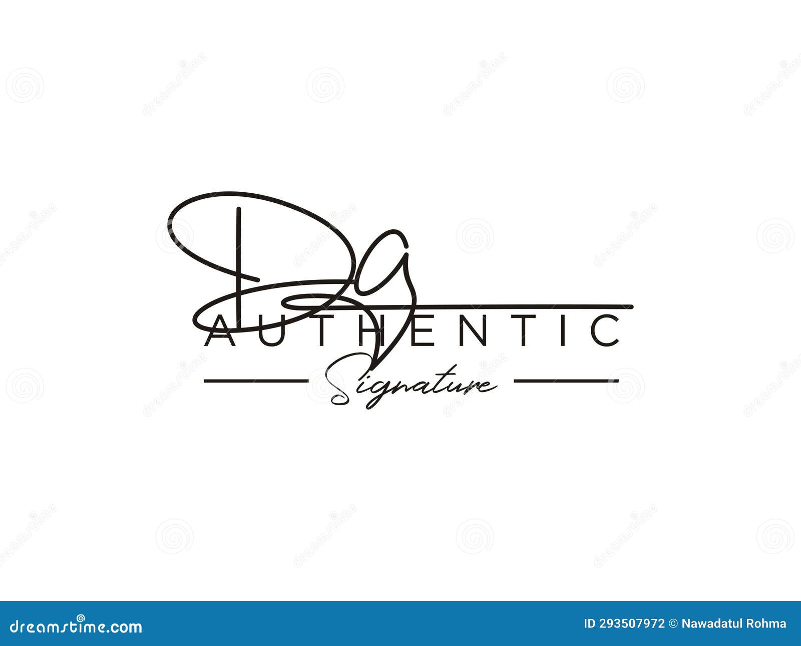 Letter DA Signature Logo Template Vector Stock Vector - Illustration of ...