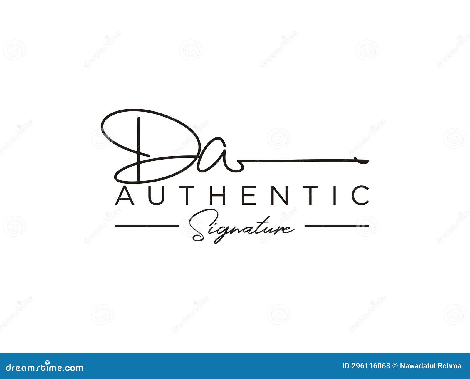 Letter DA Signature Logo Template Vector Stock Vector - Illustration of ...