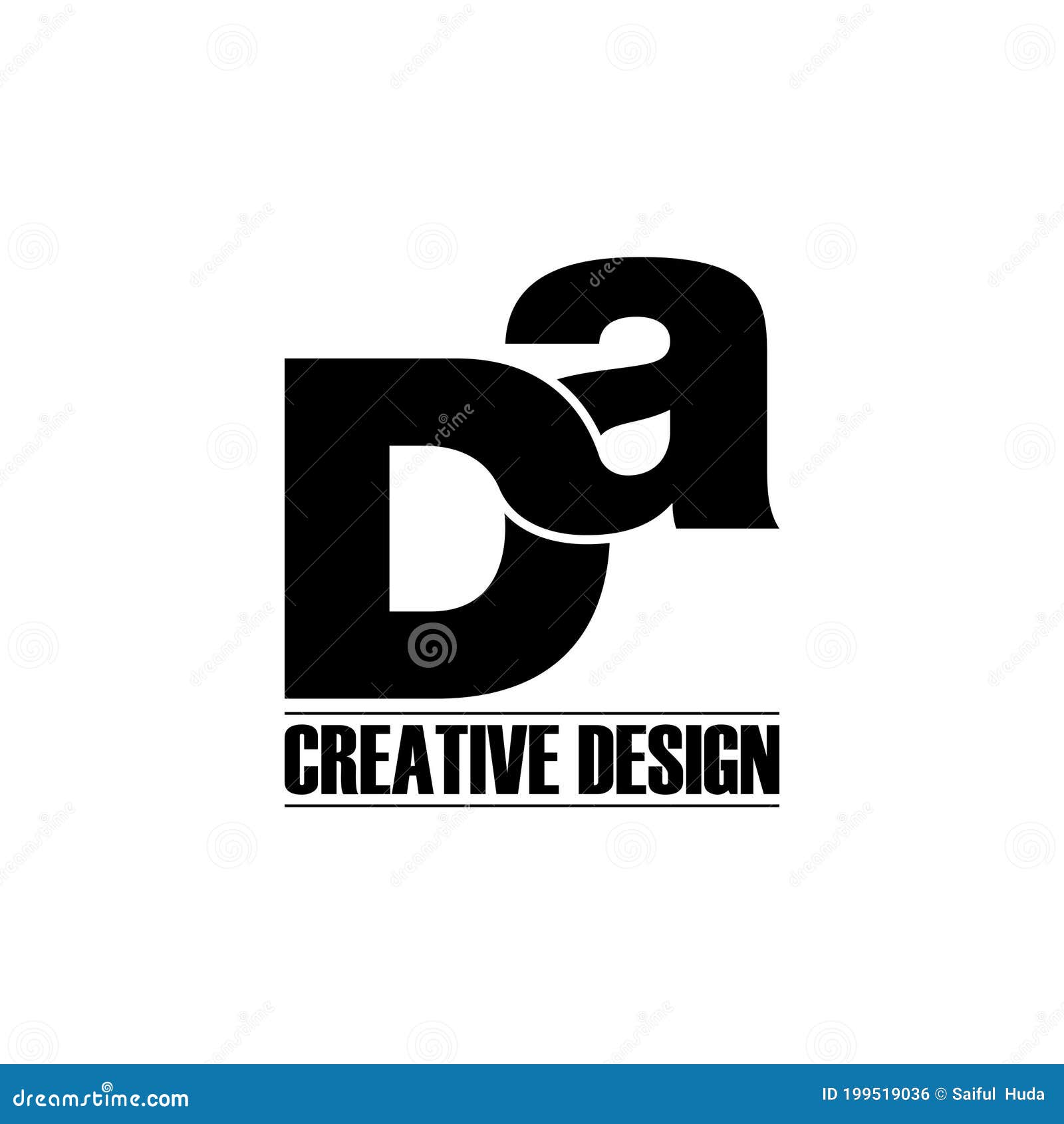 Letter DA Simple Monogram Logo Icon Design. Stock Vector - Illustration ...