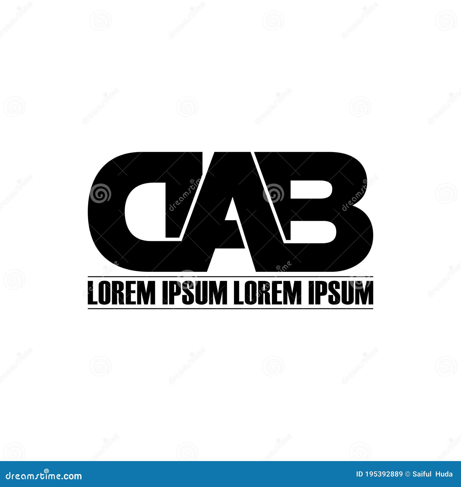 Letter DAB Simple Monogram Logo Icon Design. Stock Vector ...