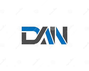 Letter DAN Logo Concept Flat Vector Logo Stock Vector - Illustration of ...