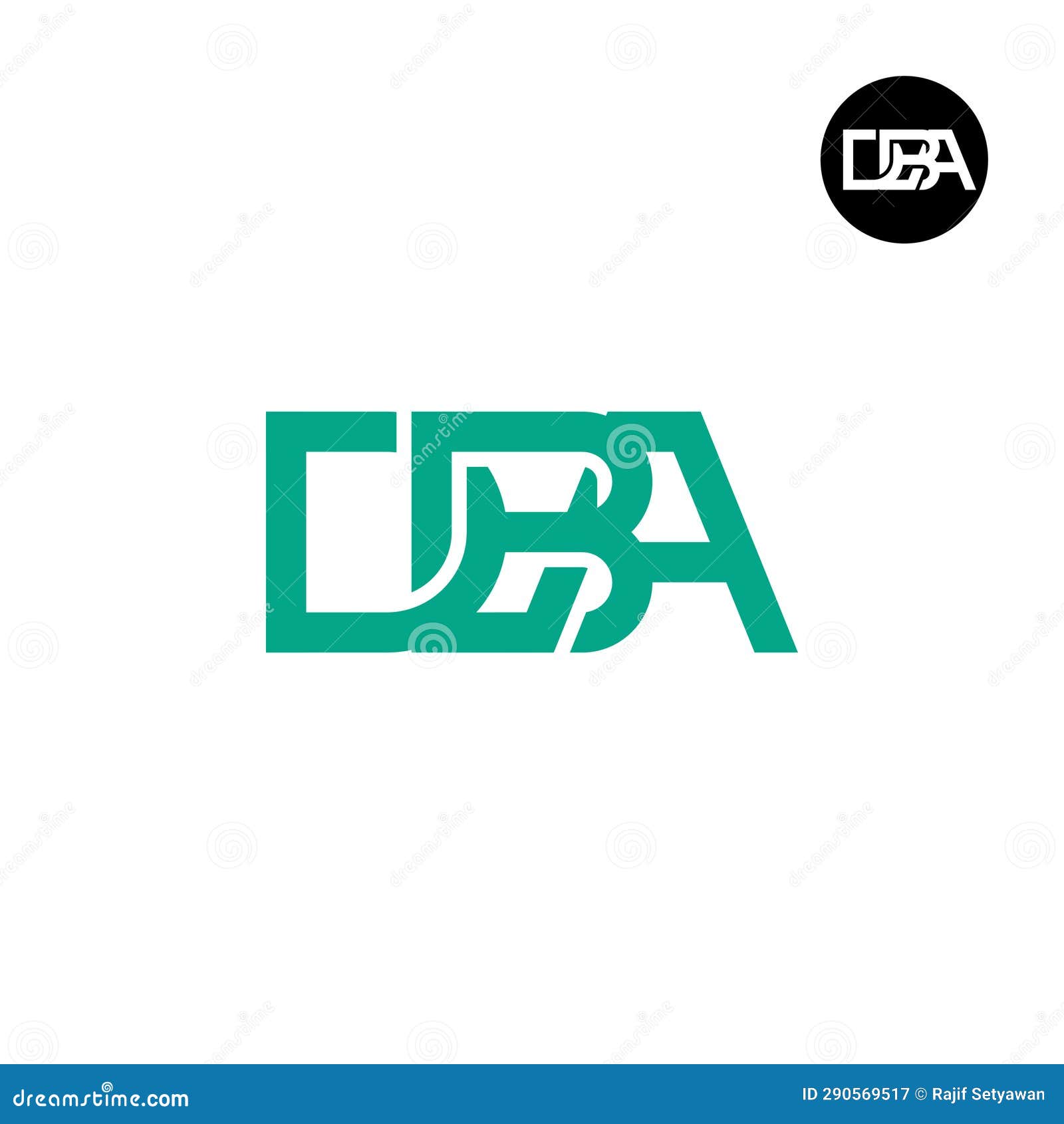 Letter DBA Monogram Logo Design Cartoon Vector | CartoonDealer.com ...