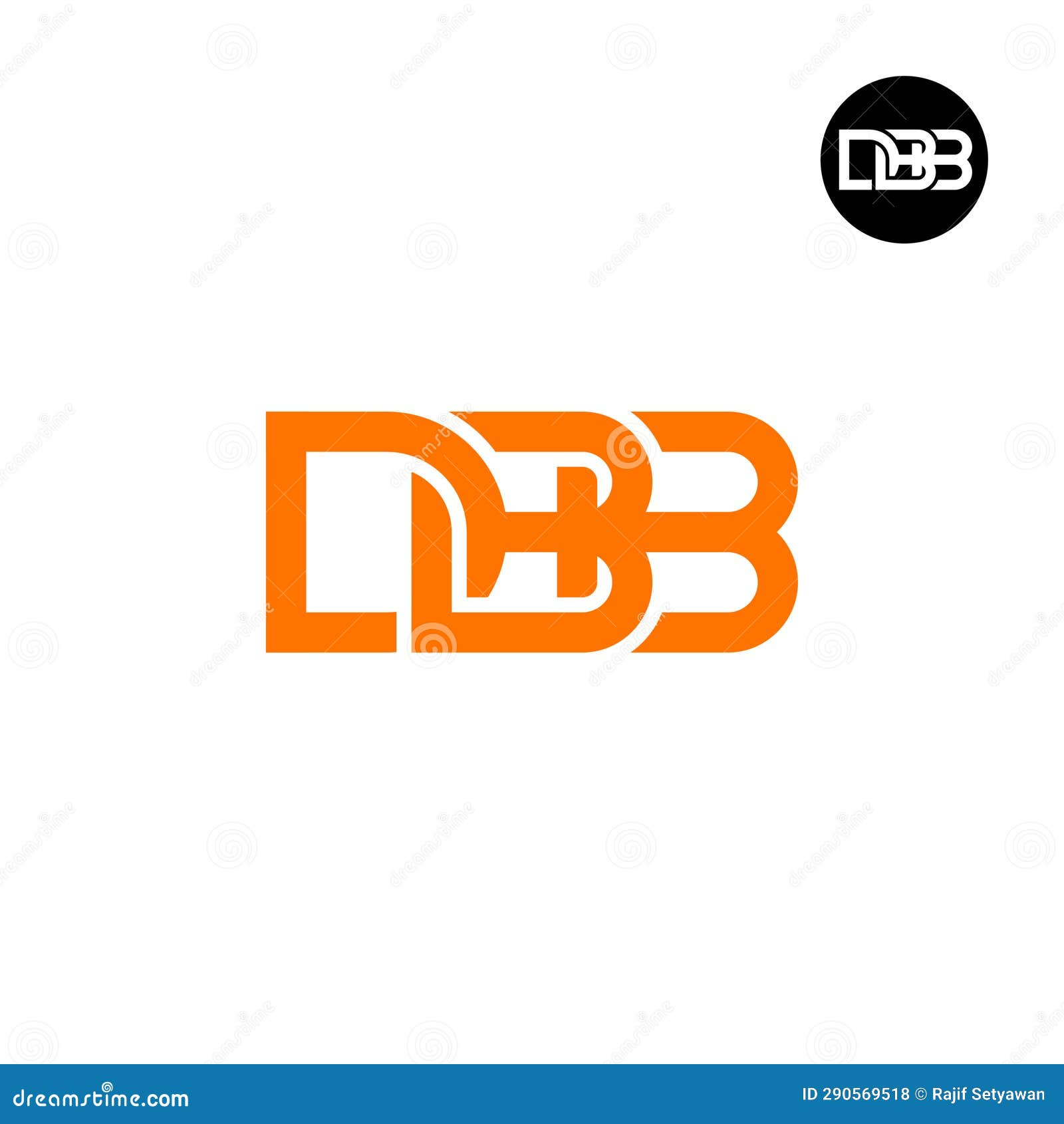 Letter DBB Monogram Logo Design Stock Illustration - Illustration of ...