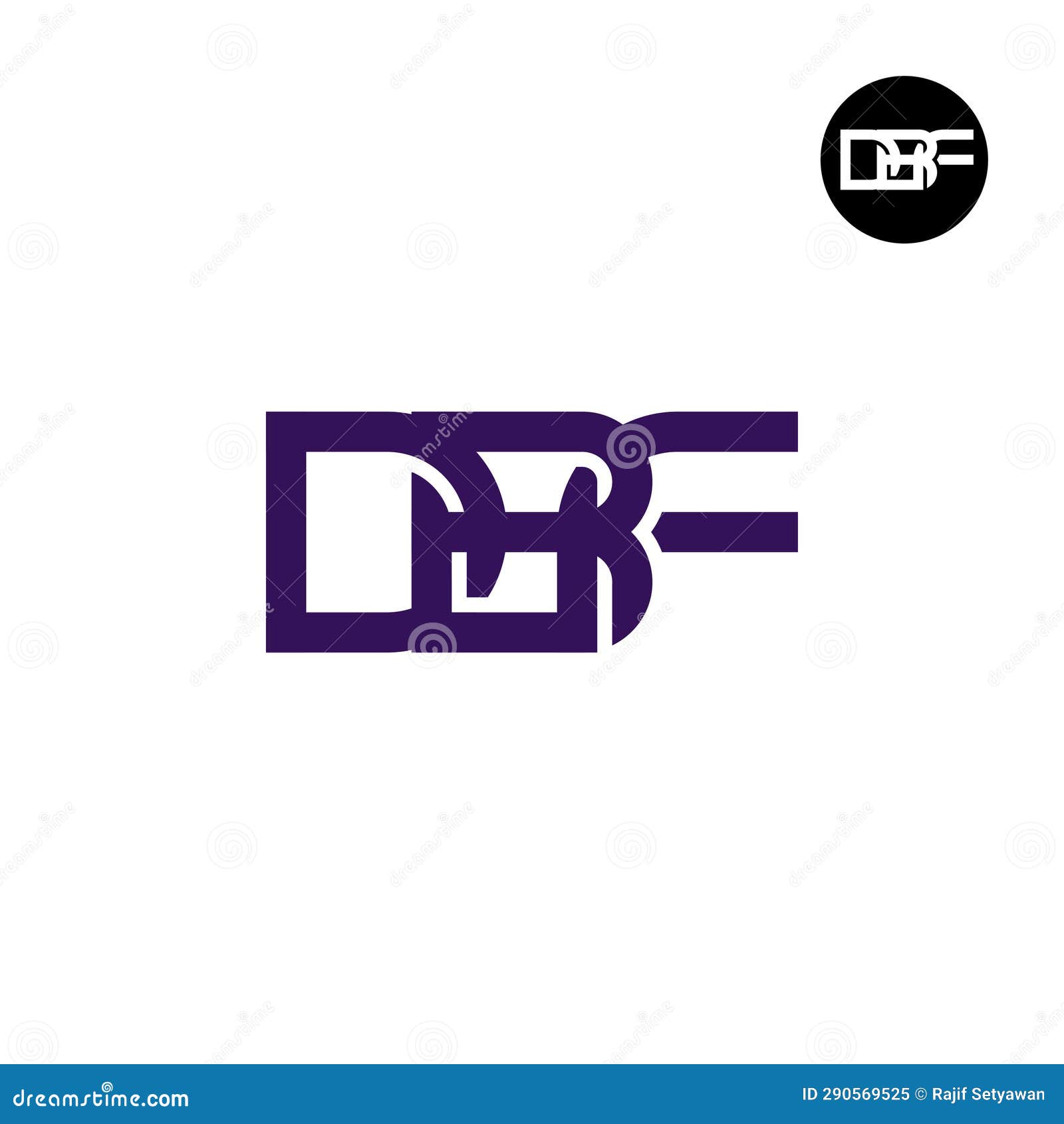 Letter DBF Monogram Logo Design Stock Vector - Illustration of designs ...