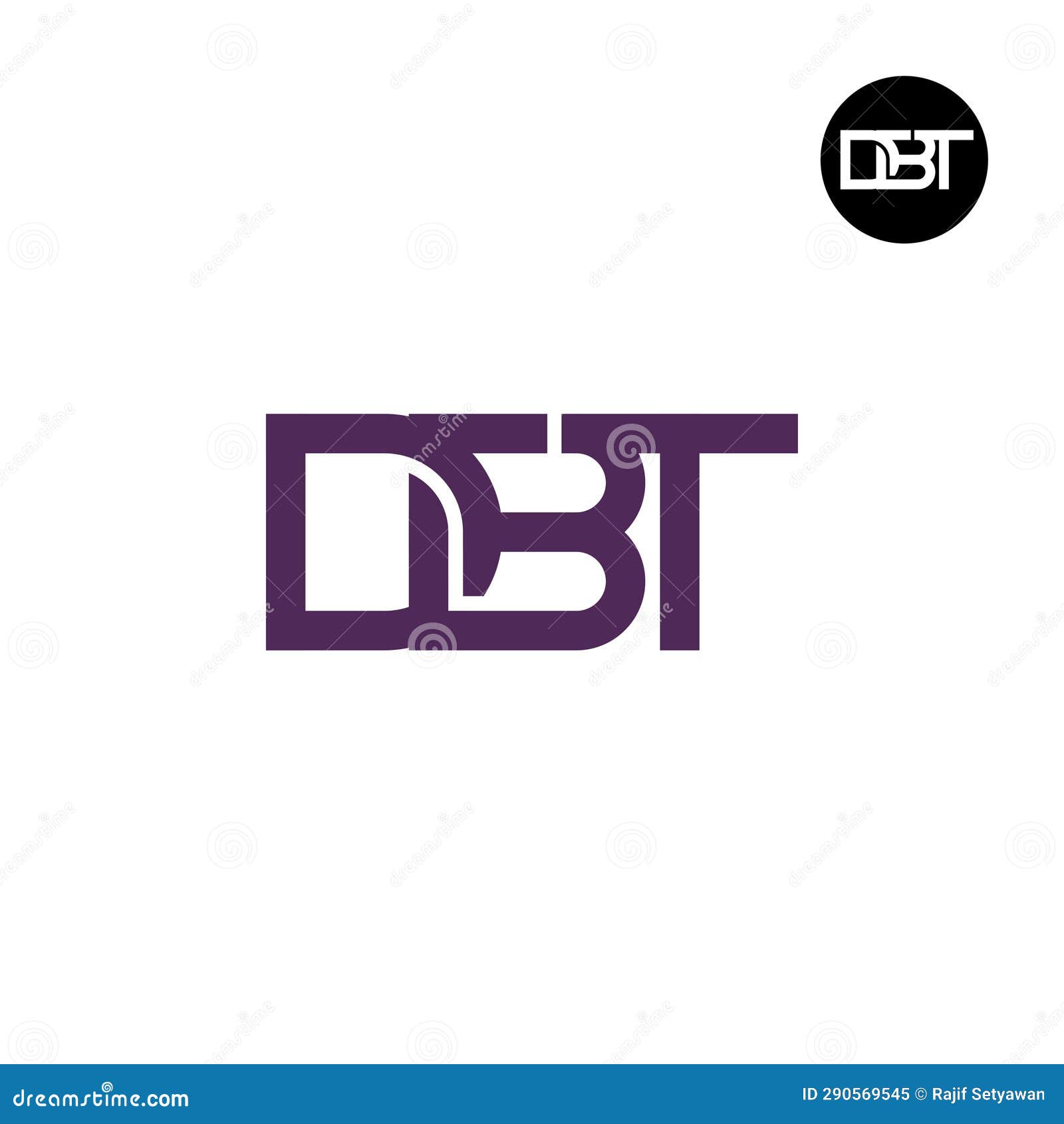 Letter DBT Monogram Logo Design Stock Vector - Illustration of business ...