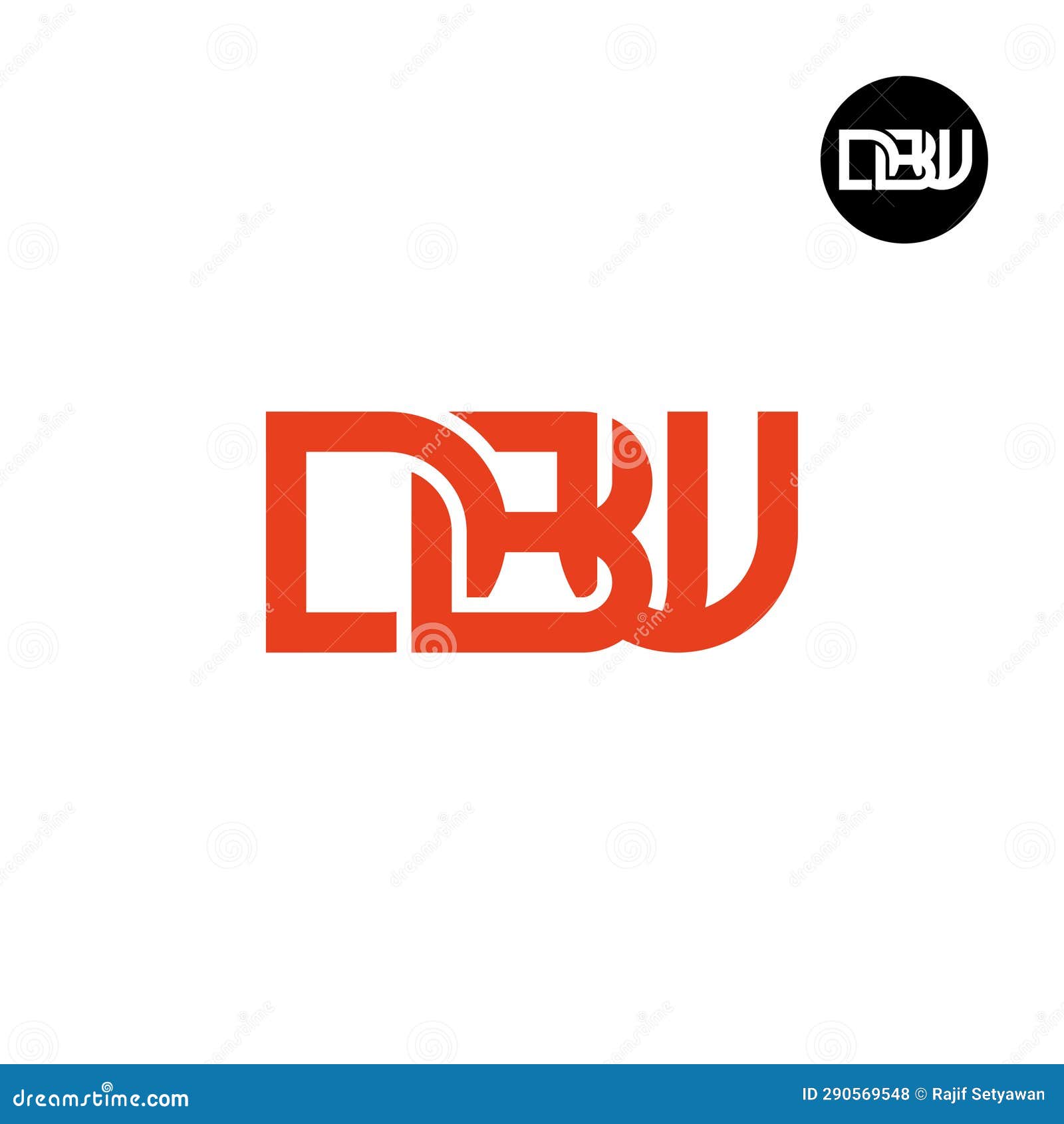 Letter DBW Monogram Logo Design Stock Illustration - Illustration of ...