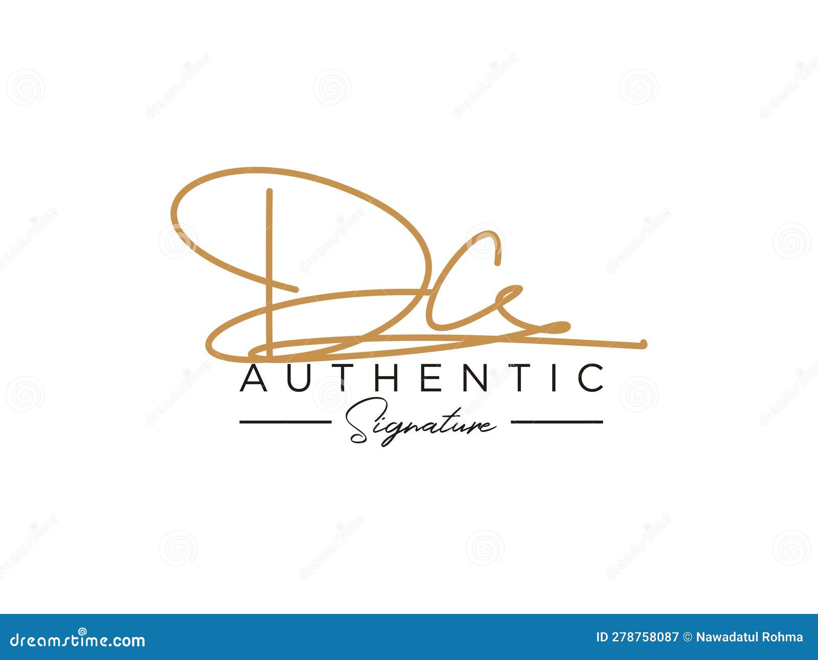 Letter DC Signature Logo Template Vector Stock Vector - Illustration of ...