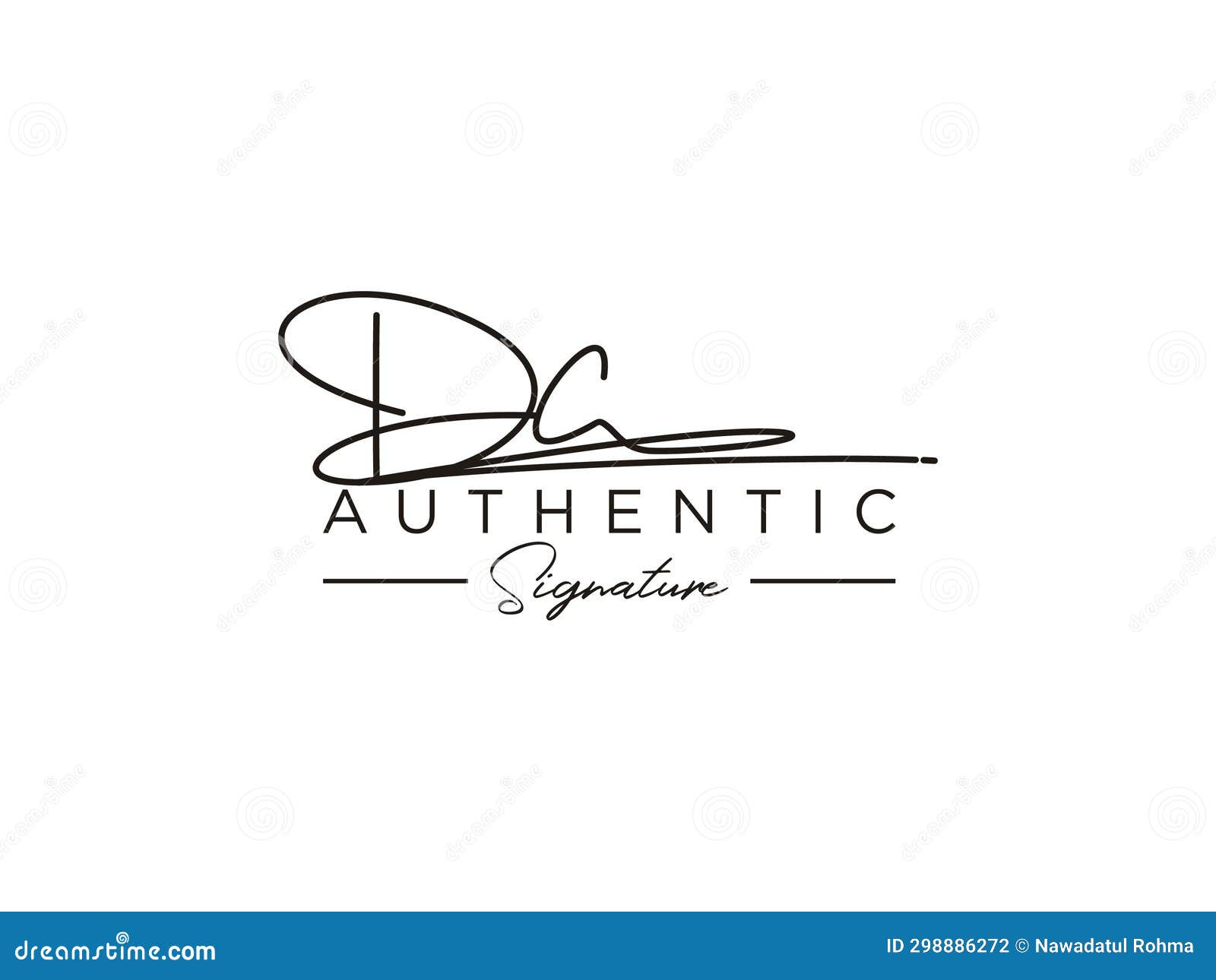 Letter DC Signature Logo Template Vector Stock Vector - Illustration of ...