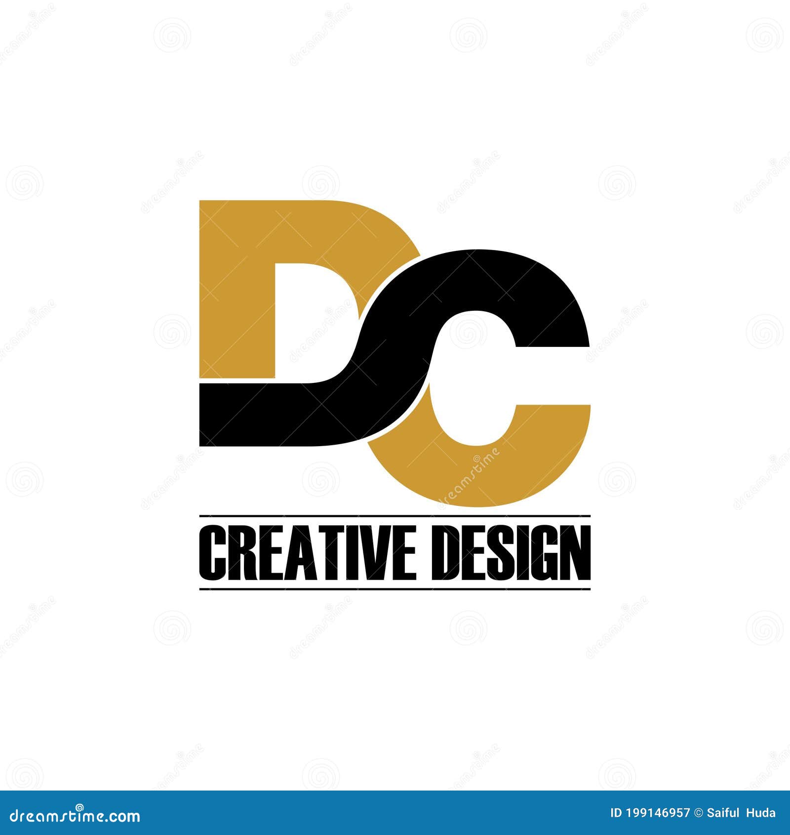 Letter DC Simple Monogram Logo Icon Design. Stock Vector - Illustration ...