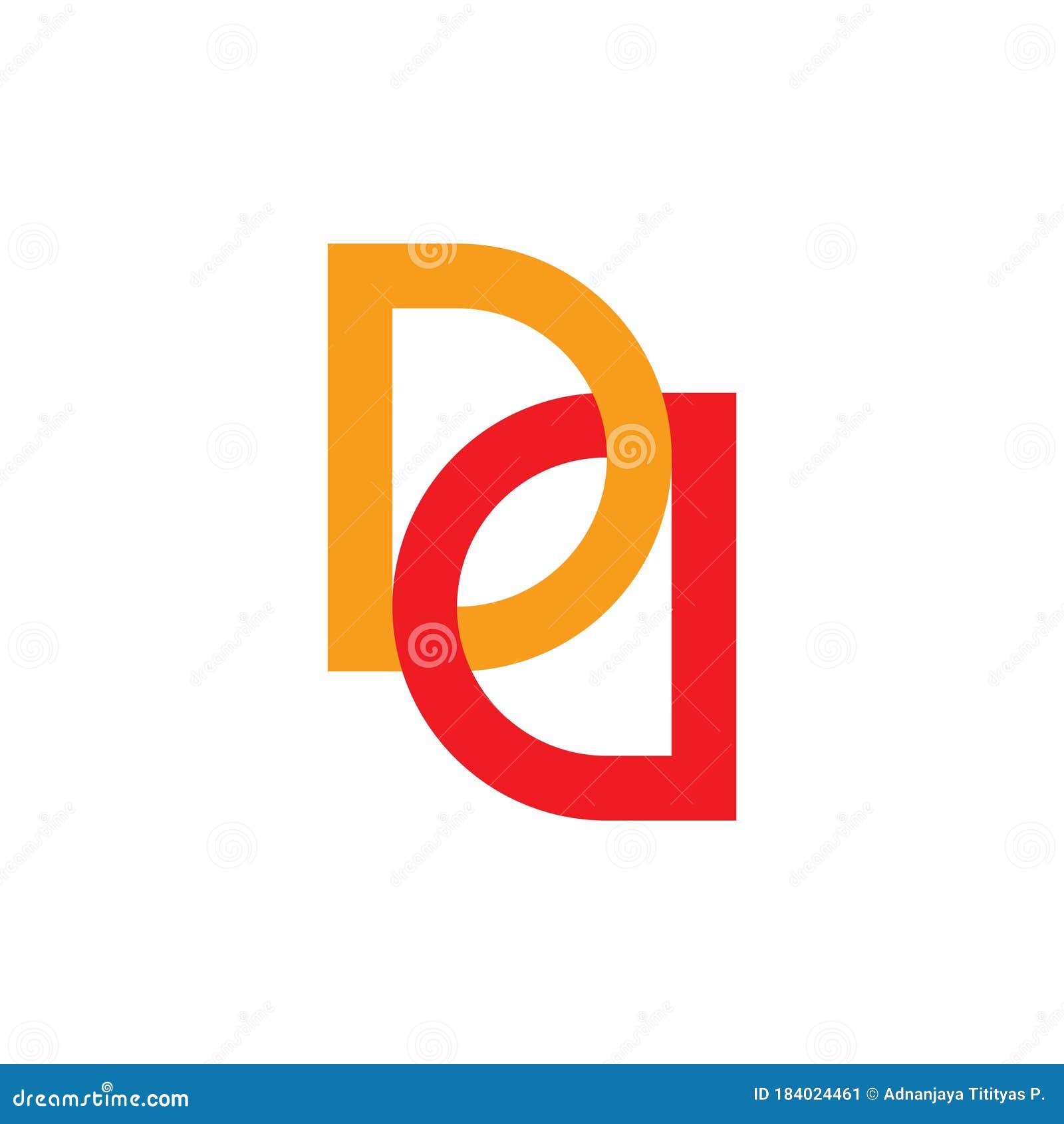 Letter Dd Linked Colorful Logo Vector Stock Vector - Illustration of ...