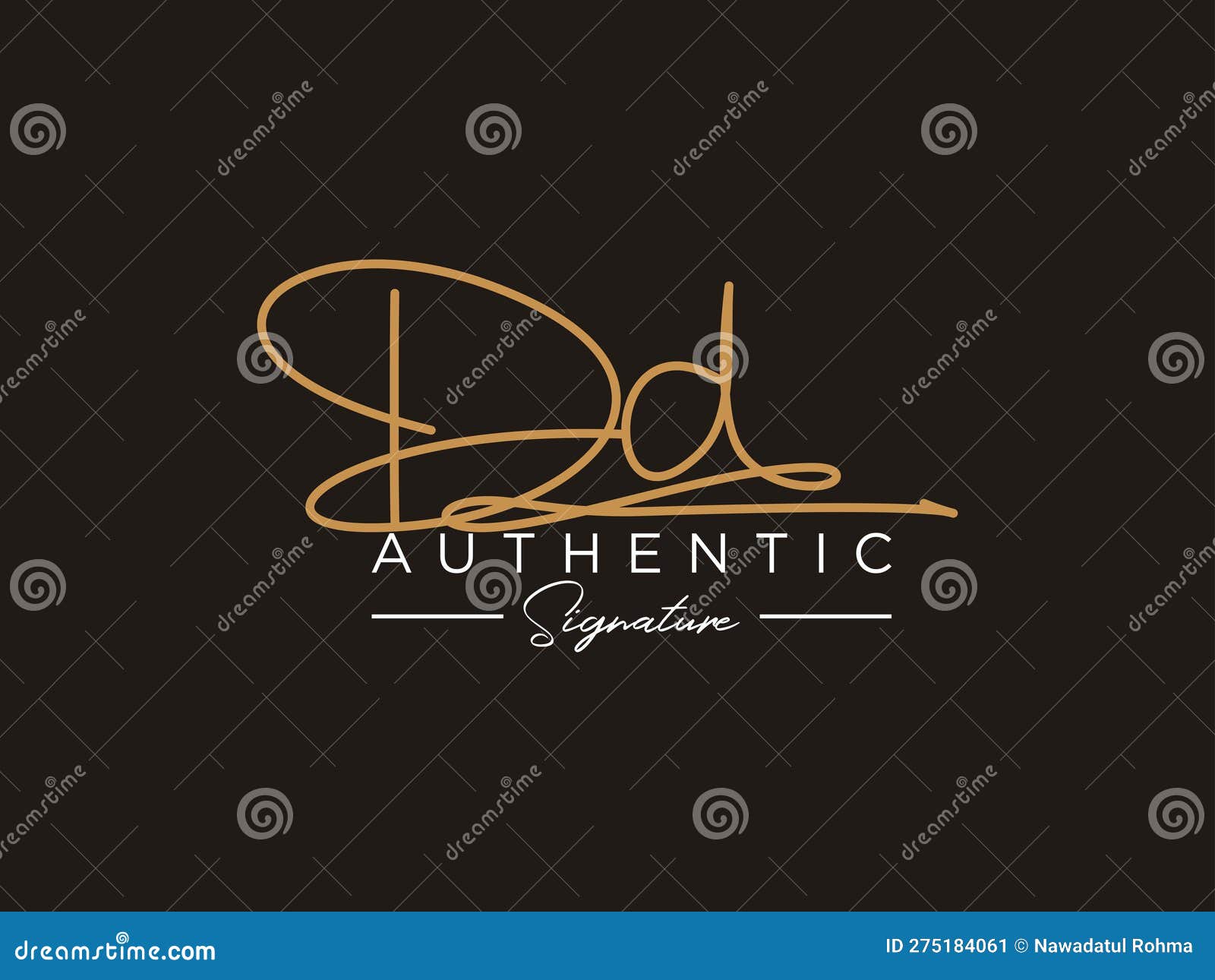 Letter DD Signature Logo Template Vector Stock Vector - Illustration of ...
