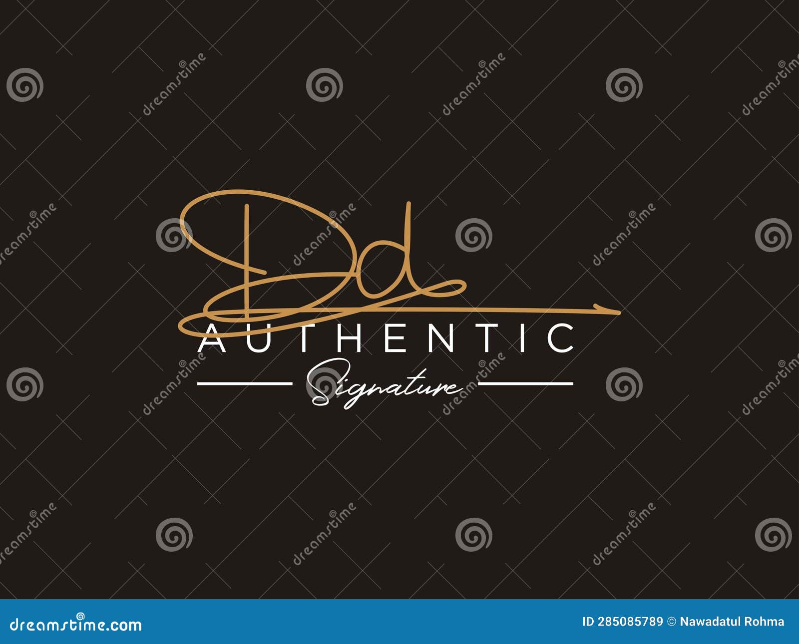 Letter DD Signature Logo Template Vector Stock Vector - Illustration of ...
