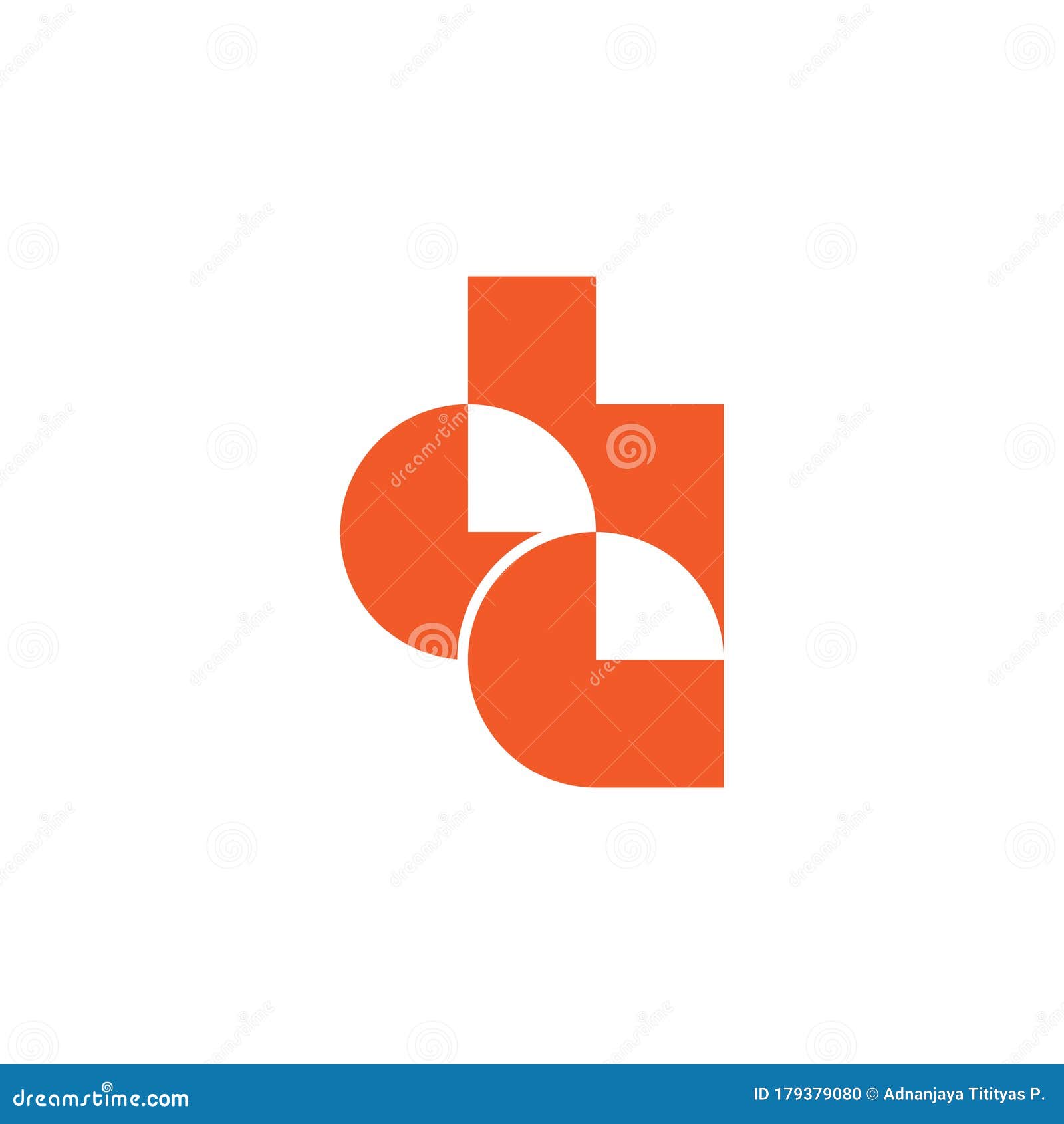 Letter Dd Simple Geometric Circle Chart Abstract Logo Vector Stock ...