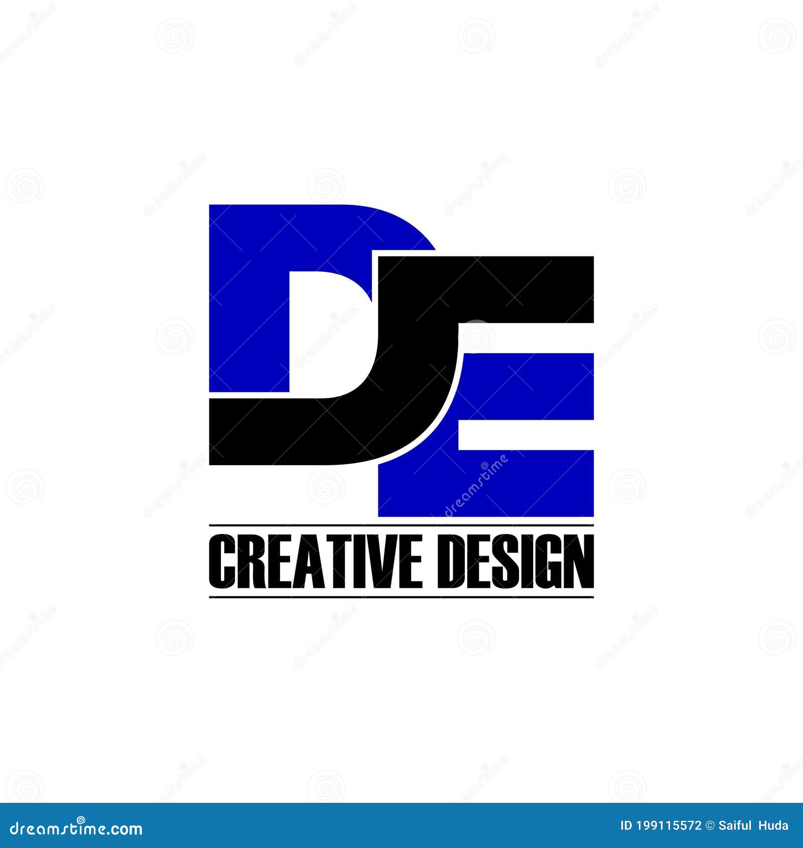 Letter DE Simple Monogram Logo Icon Design. Stock Vector - Illustration ...