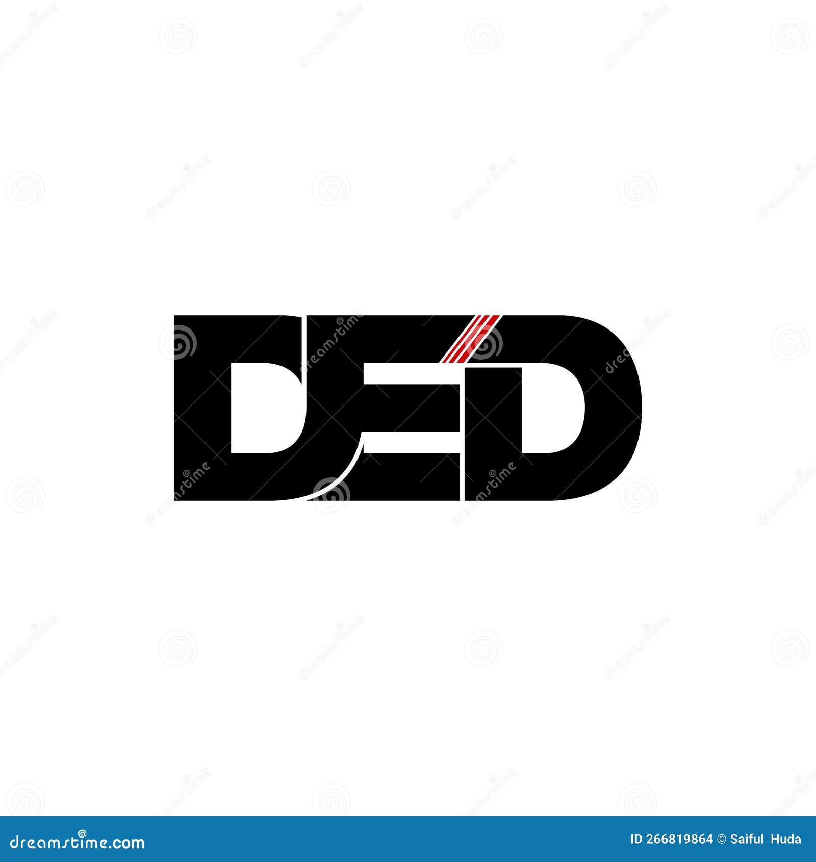 Letter DED Simple Monogram Logo Icon Design. Stock Vector ...
