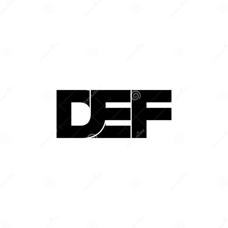 Letter DEF Simple Monogram Logo Icon Design. Stock Vector ...