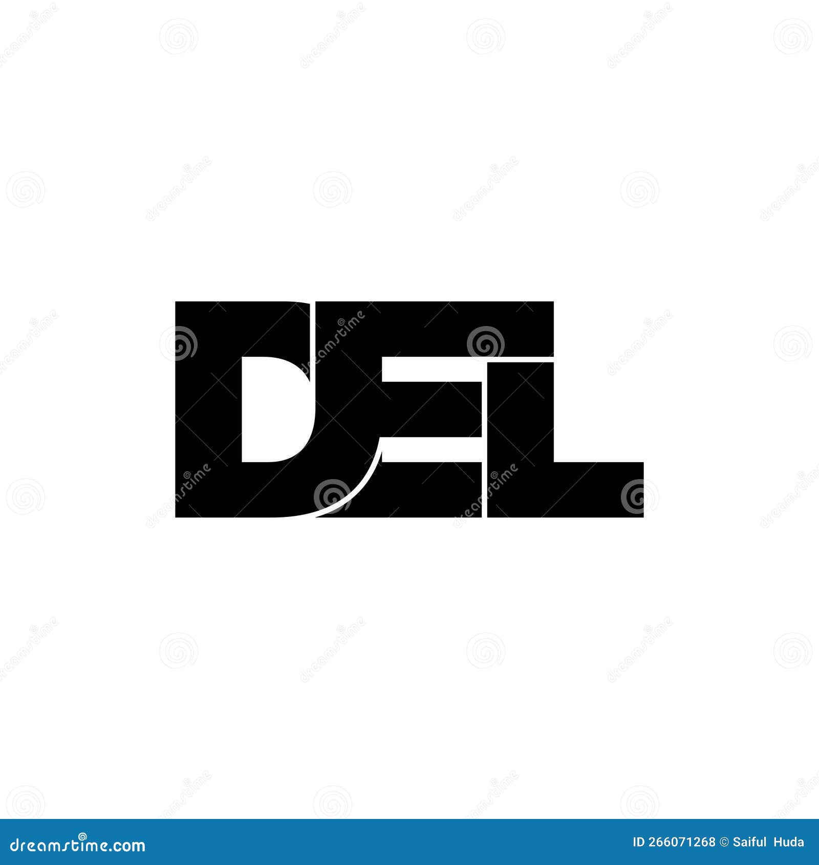 Letter DEL Simple Monogram Logo Icon Design. Stock Vector ...