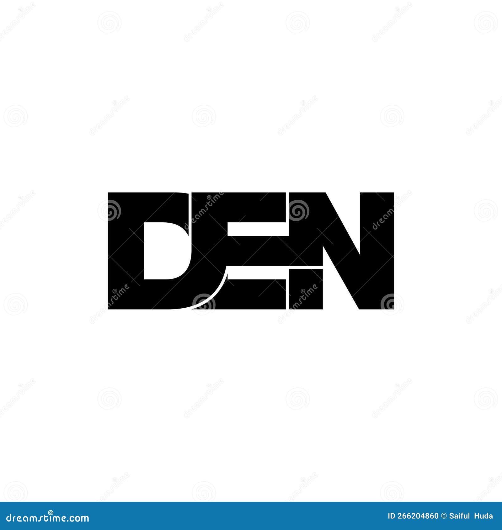 Letter DEN Simple Monogram Logo Icon Design. Stock Vector ...