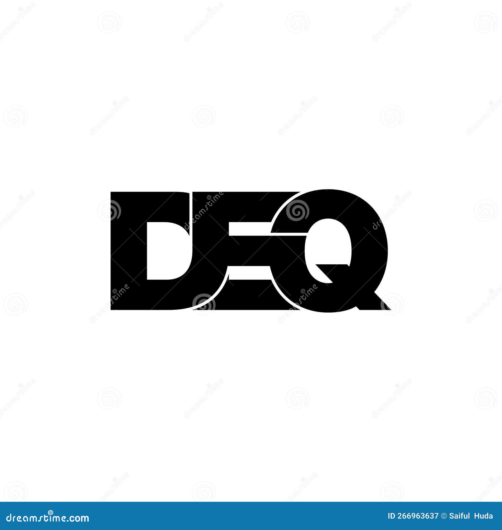 Letter DEQ Simple Monogram Logo Icon Design. Stock Vector ...