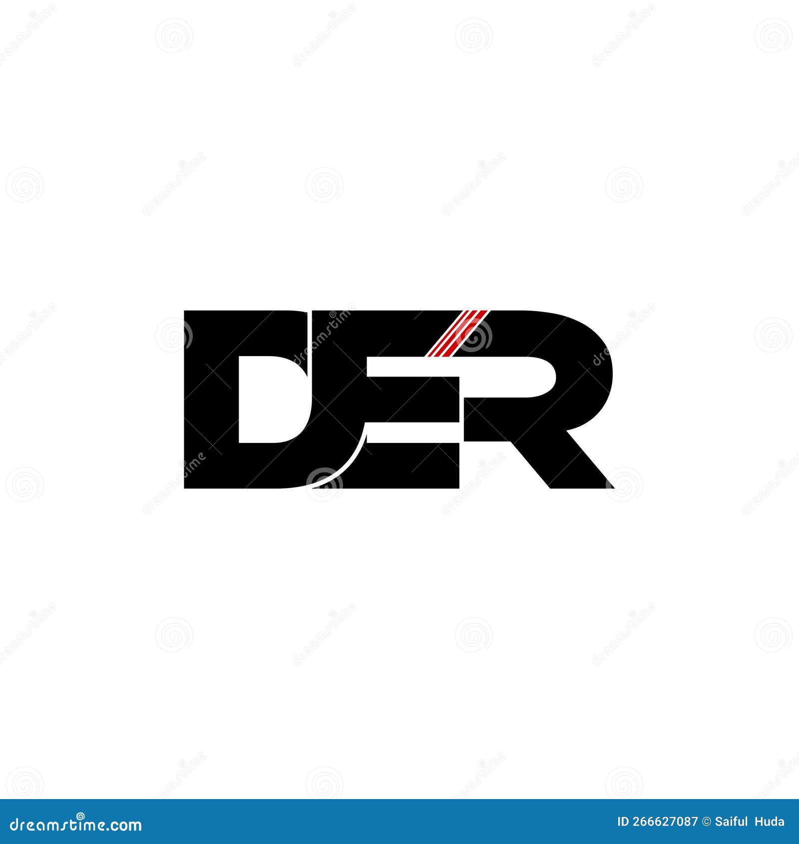 Letter DER Simple Monogram Logo Icon Design. Stock Vector ...