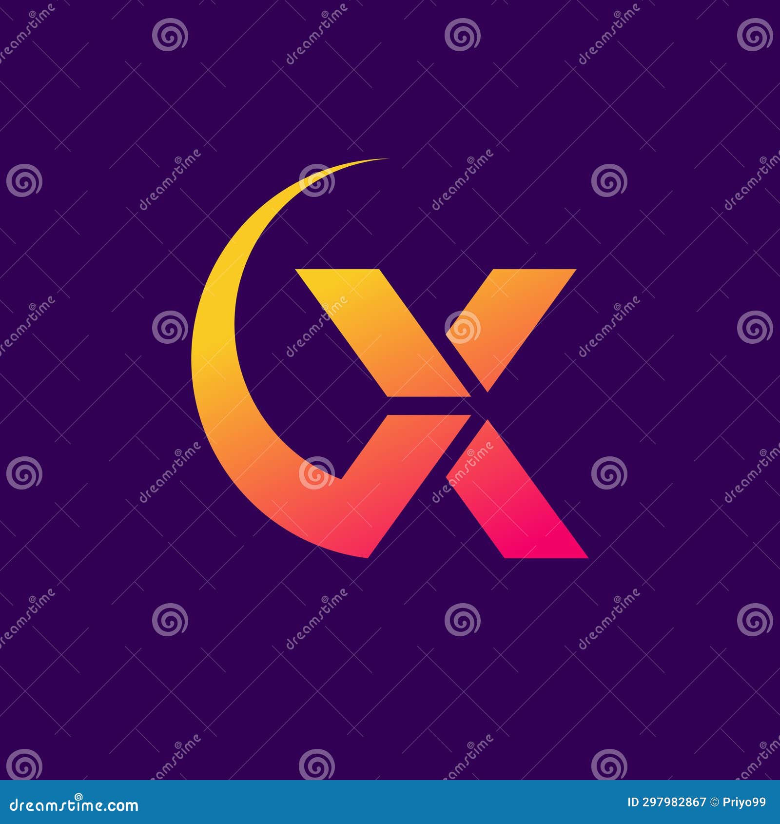 Letter X Design Element Icon Vector with Creative Modern Concept Idea ...