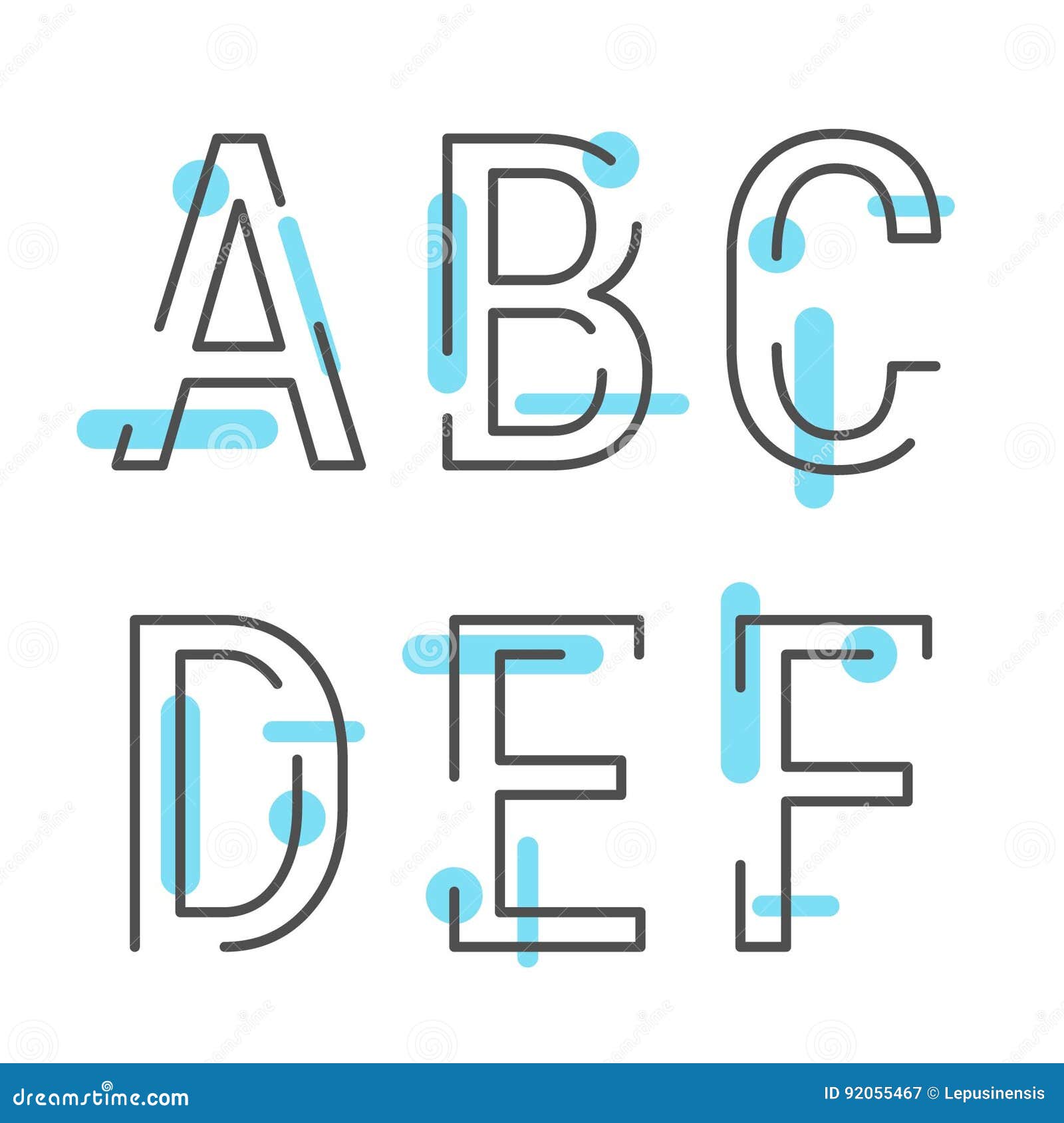 Letter design stock vector. Illustration of element, blend - 92055467