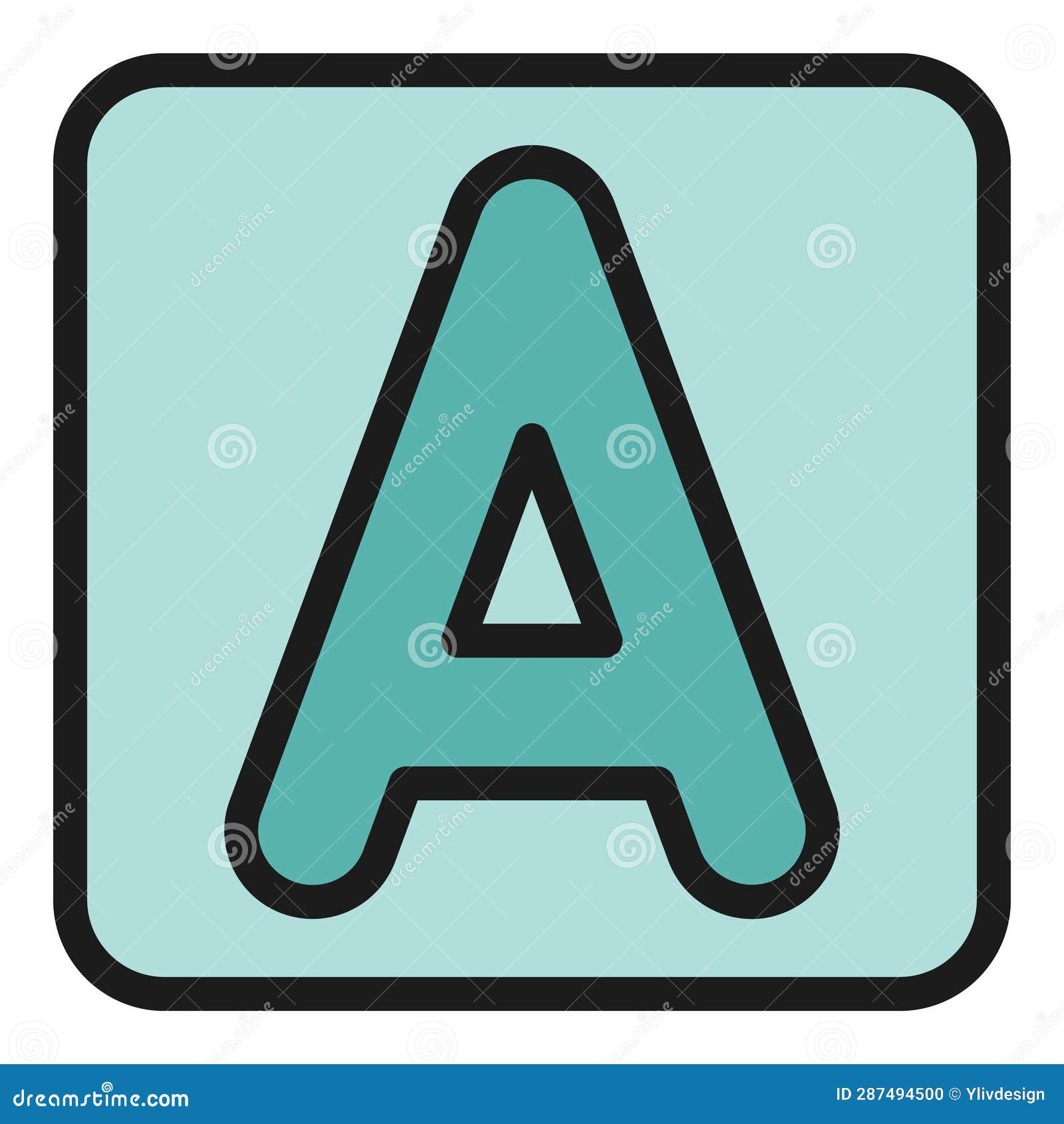 Letter Design Icon Vector Flat Stock Illustration - Illustration of ...