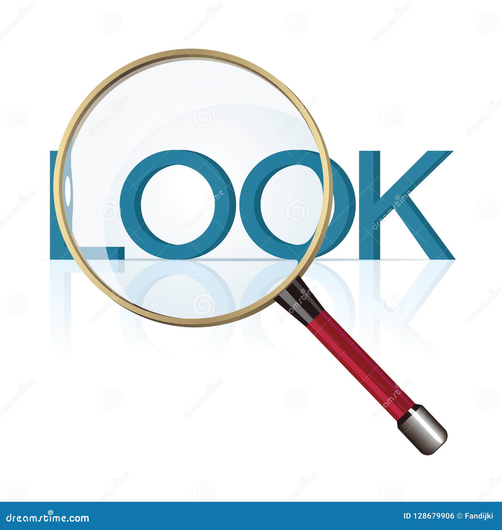 The Letter Design of the Look. Stock Vector - Illustration of examine ...
