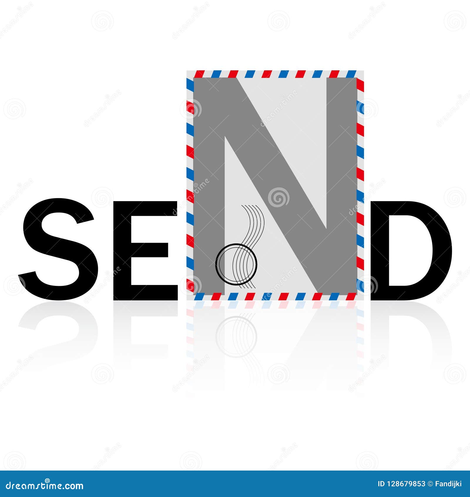 The Letter Design of the Send. Stock Vector - Illustration of idea ...
