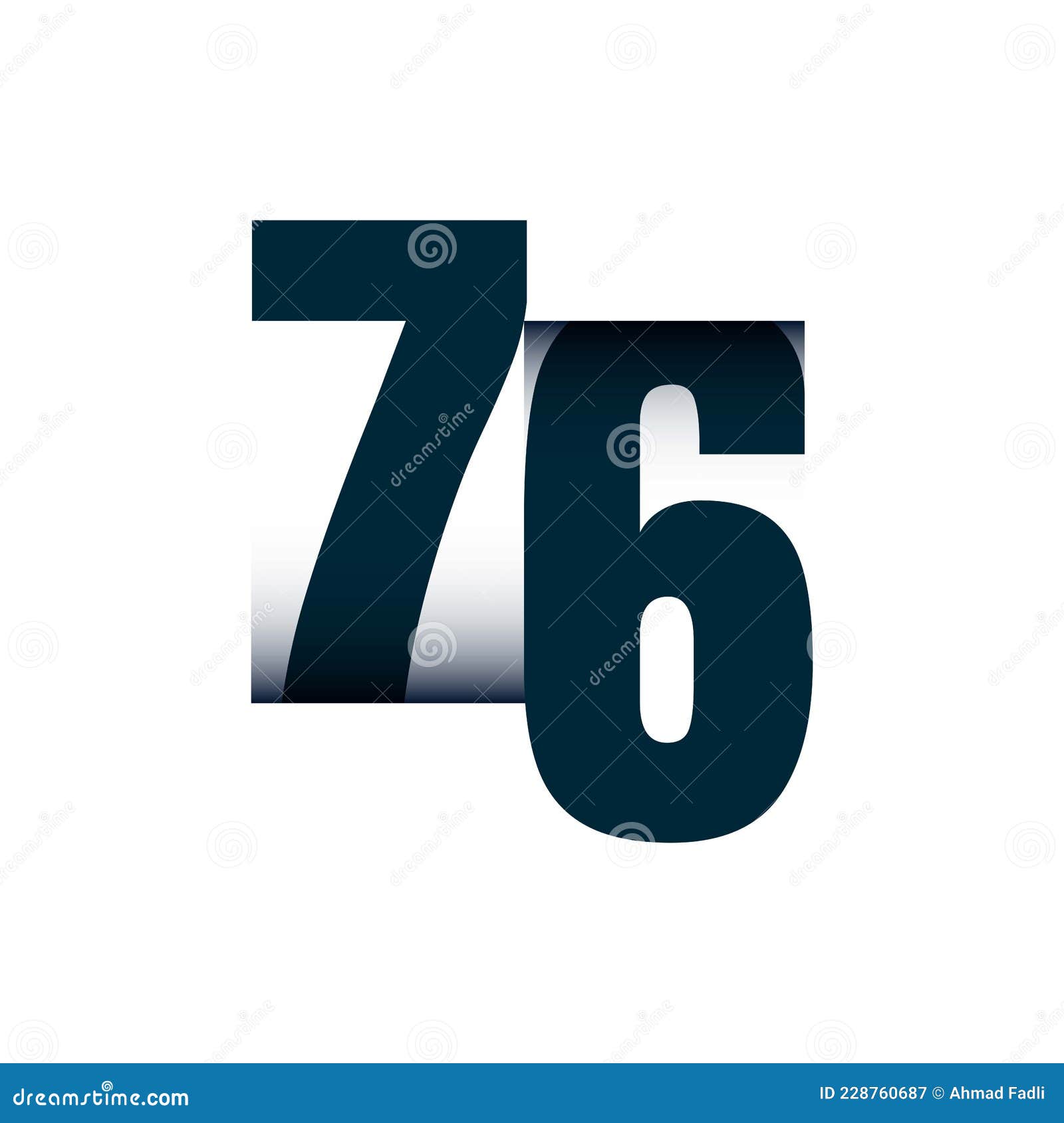 76 Letter Design Template stock vector. Illustration of black - 228760687