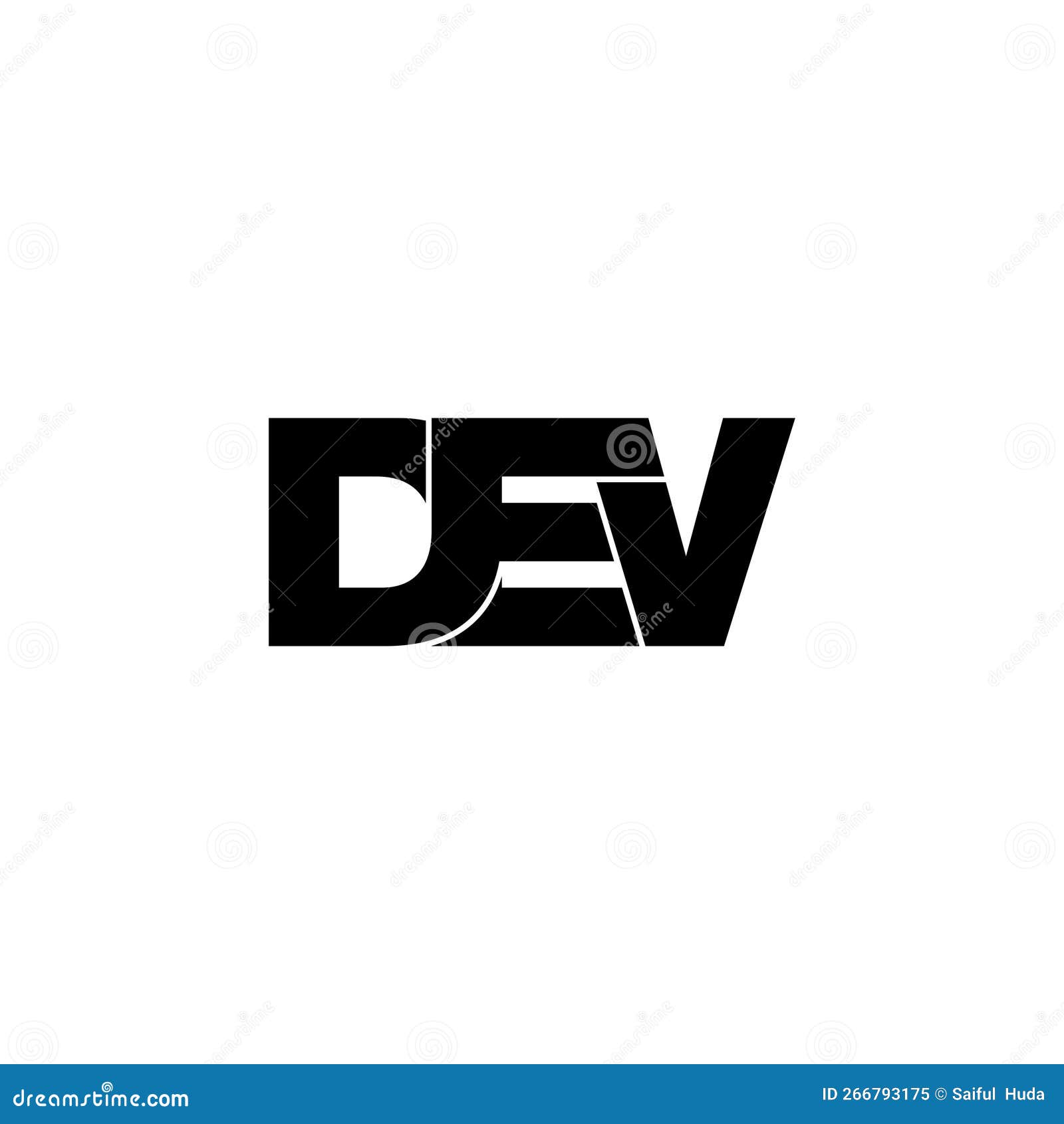Letter DEV Simple Monogram Logo Icon Design. Stock Vector ...