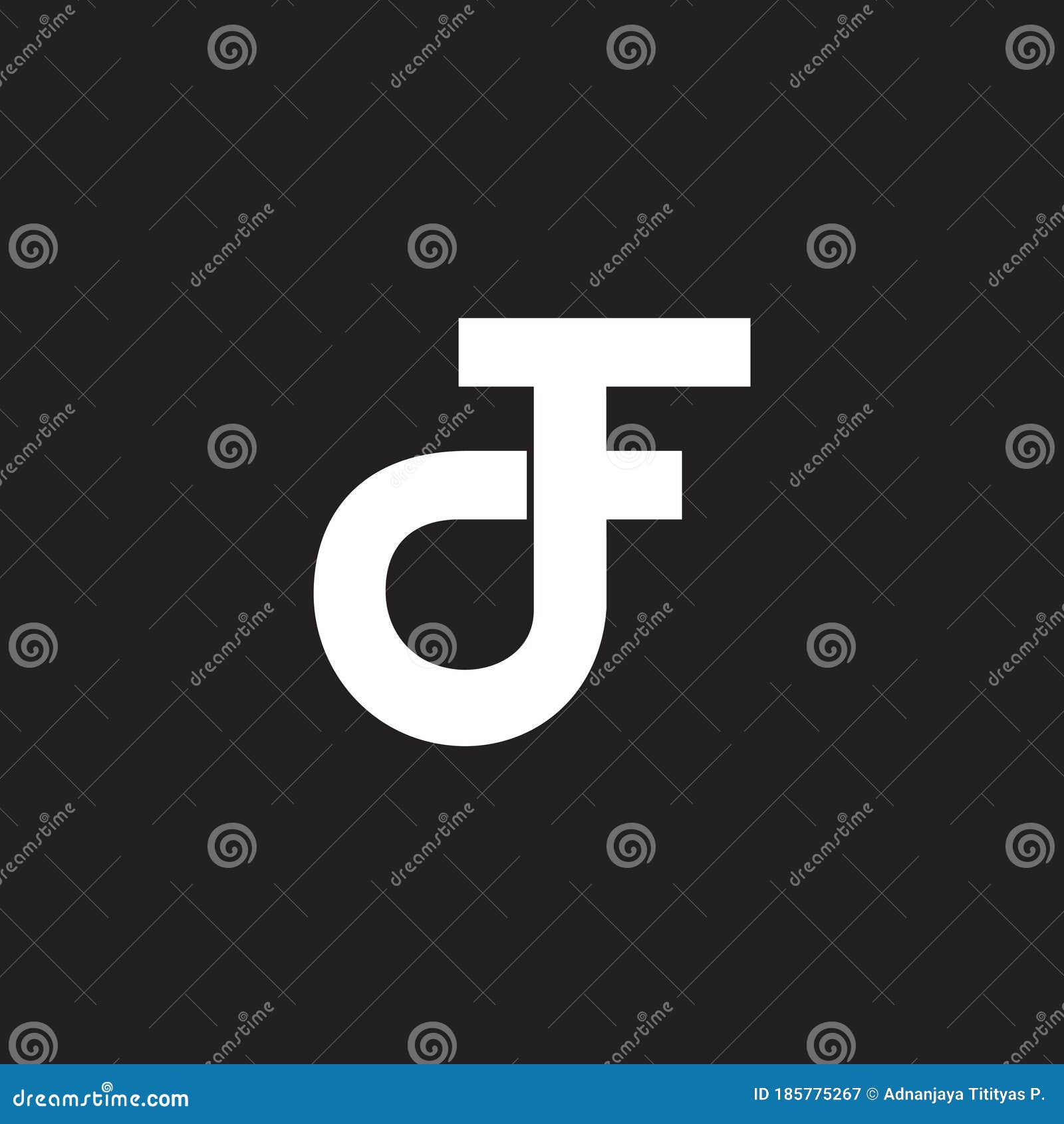 Letter Df Circle Motion Process Symbol Logo Vector Stock Vector ...