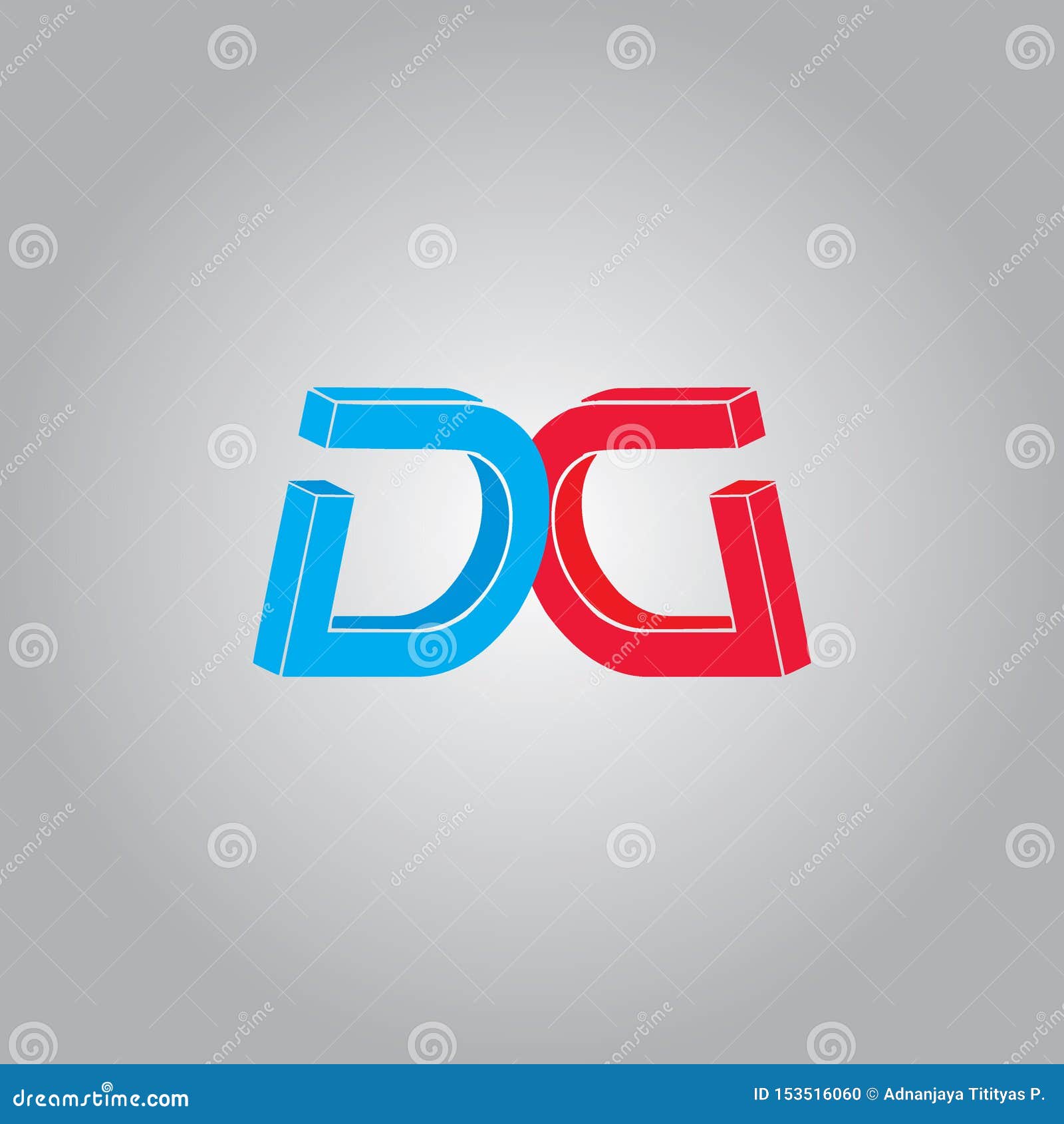 Letter dg 3d logo vector stock vector. Illustration of lettering ...