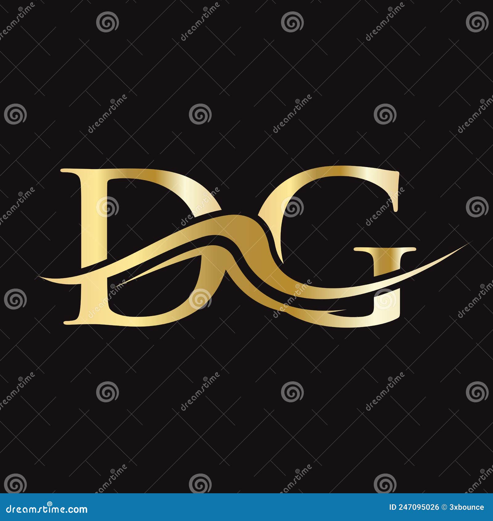 Letter DG Logo Design. Initial DG Logotype Template for Business and ...