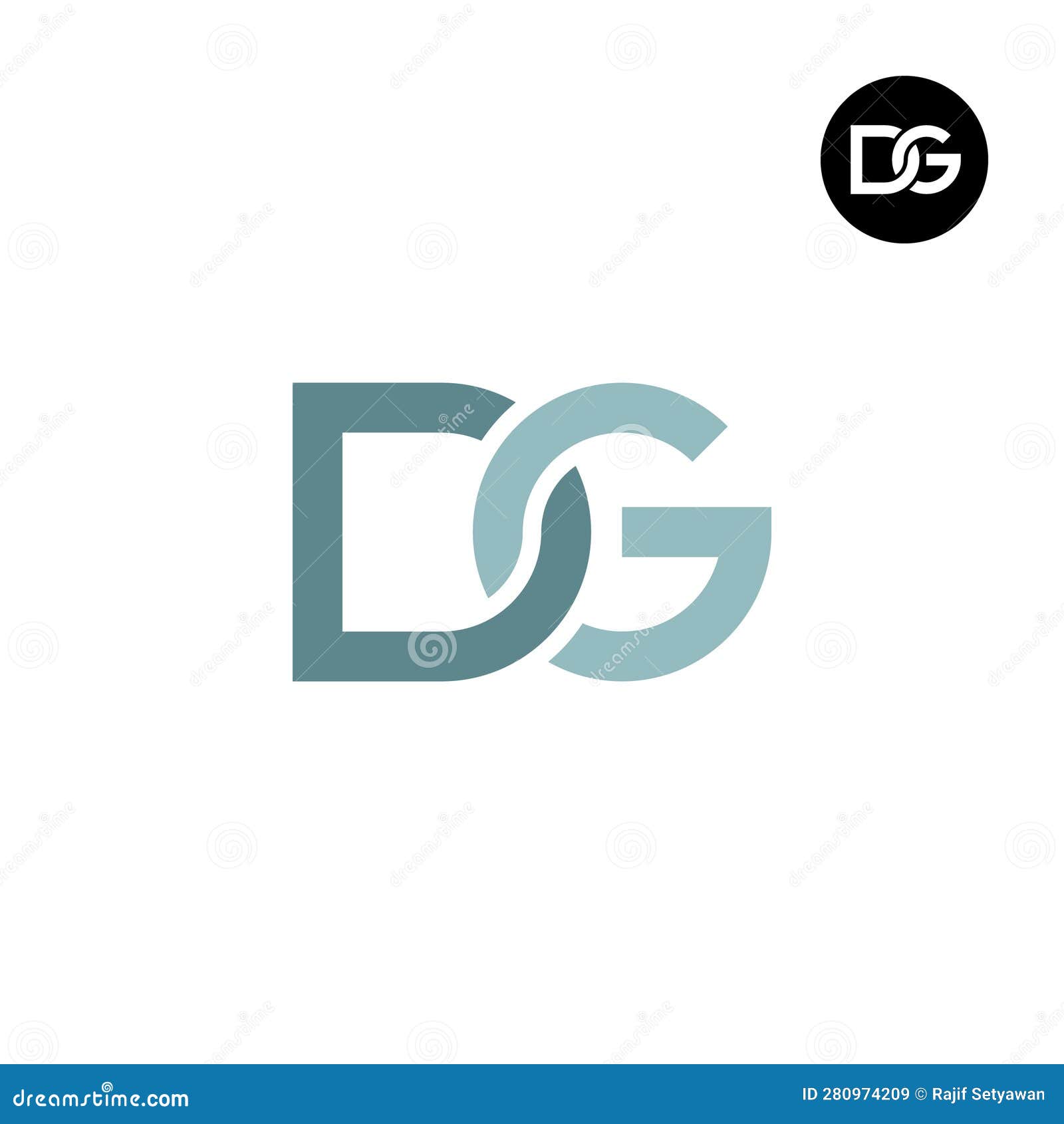 Letter DG Monogram Logo Design Stock Vector - Illustration of exclusive ...