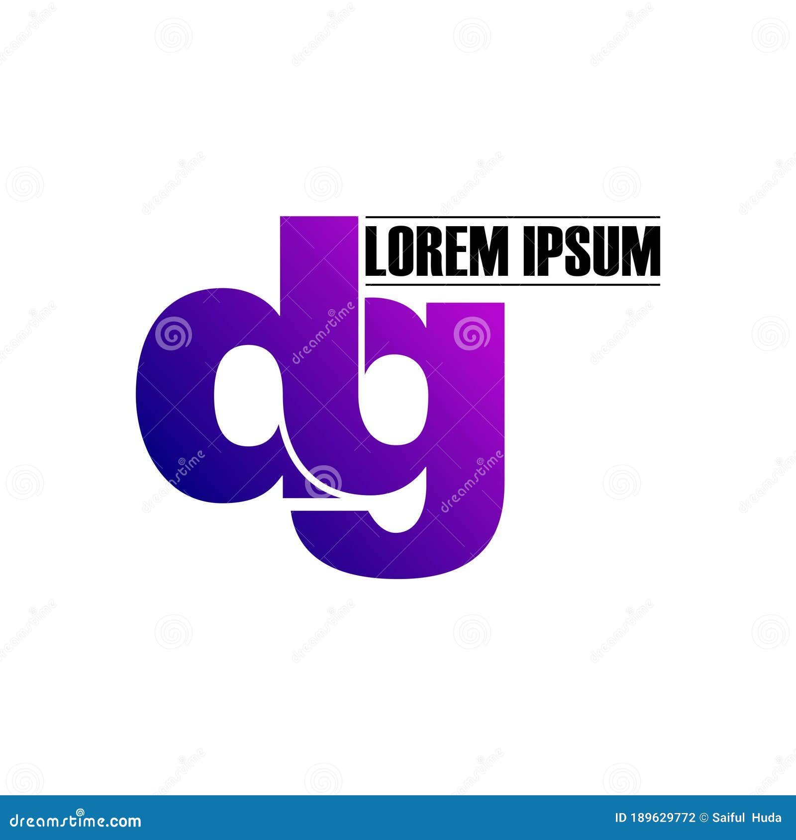 Letter Dg Monogram Logo Icon Design Vector. Stock Vector - Illustration ...