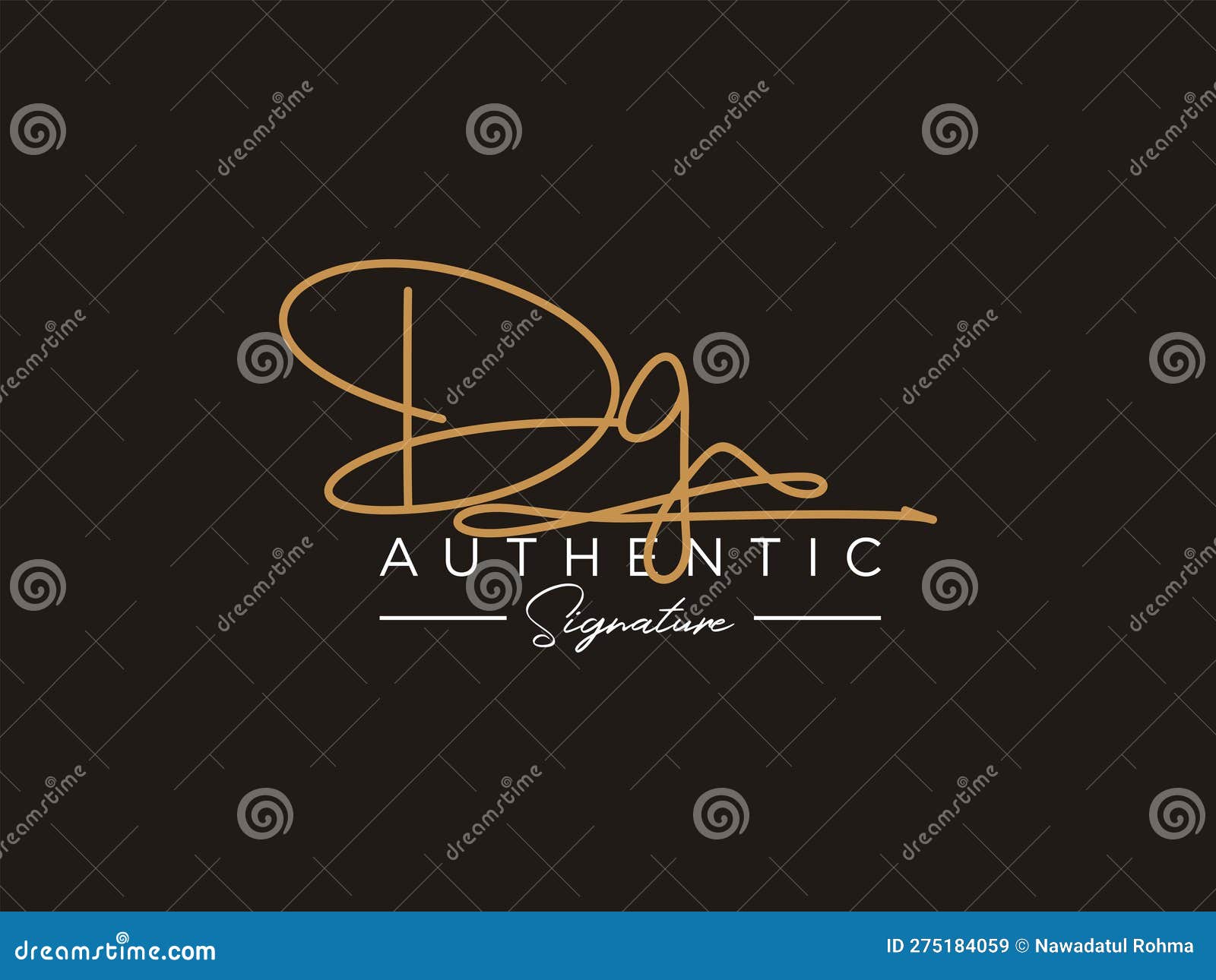 Letter DG Signature Logo Template Vector Stock Vector - Illustration of ...