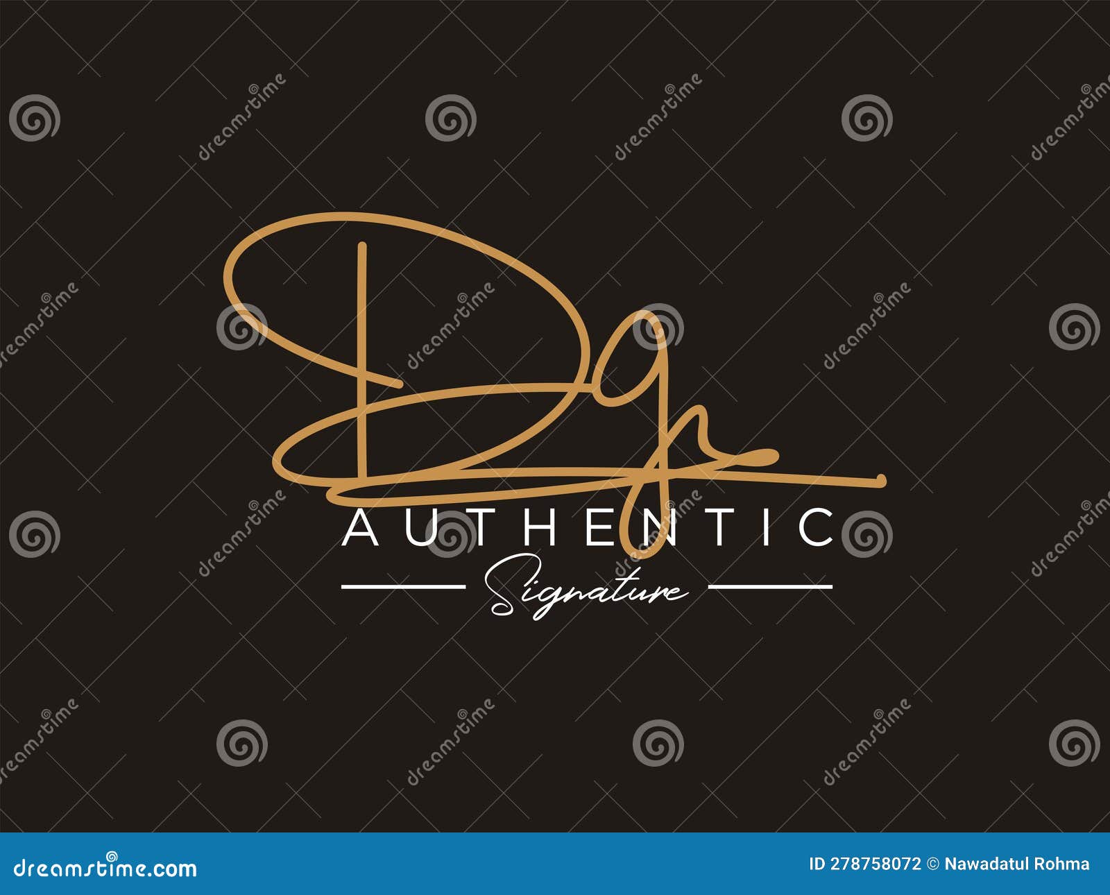 Letter DG Signature Logo Template Vector Stock Vector - Illustration of ...