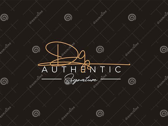 Letter DG Signature Logo Template Vector Stock Vector - Illustration of ...