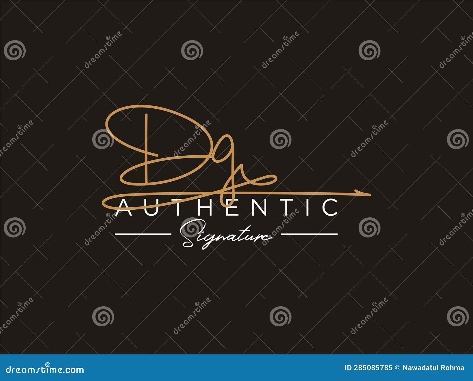 Letter DG Signature Logo Template Vector Stock Vector - Illustration of ...