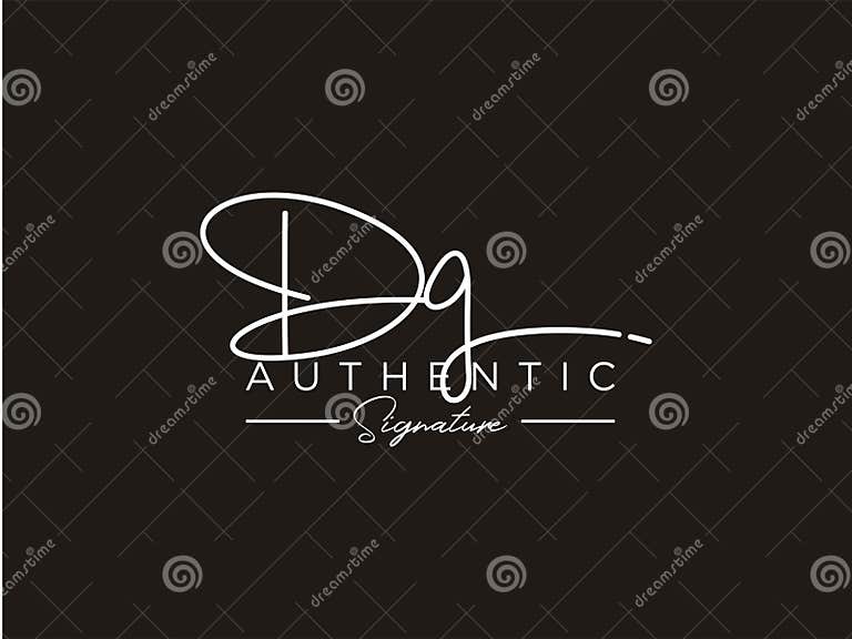 Letter DG Signature Logo Template Vector Stock Vector - Illustration of ...
