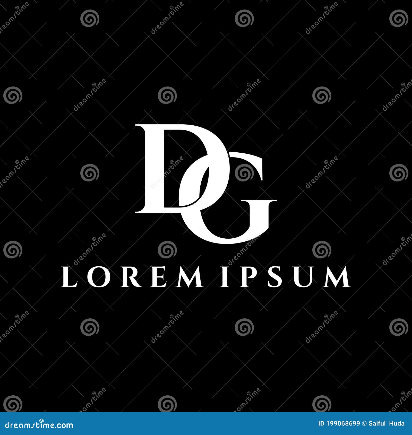Letter DG Simple Monogram Logo Icon Design. Stock Vector - Illustration ...