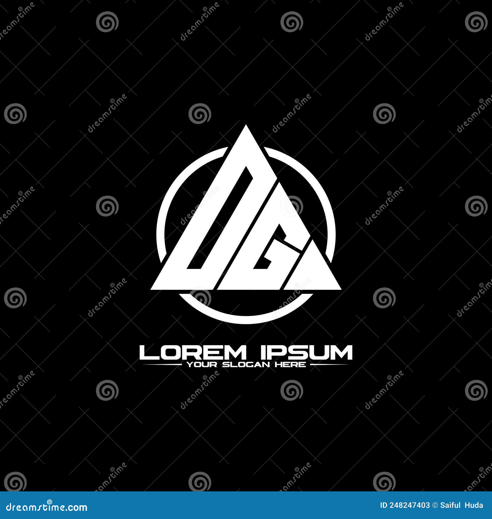 Letter DG Simple Monogram Logo Icon Design. Stock Vector - Illustration ...