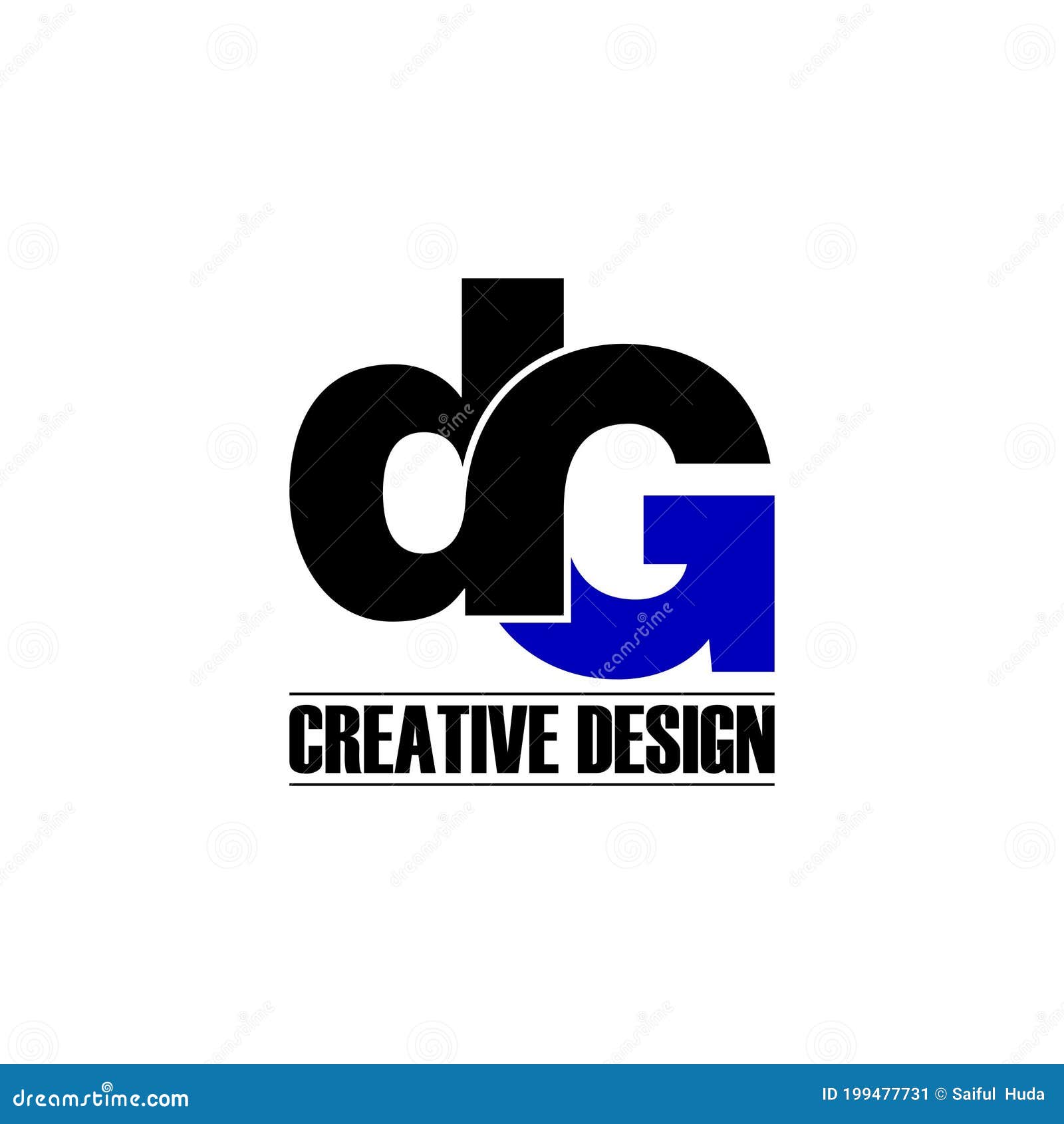 Letter DG Simple Monogram Logo Icon Design. Stock Vector - Illustration ...