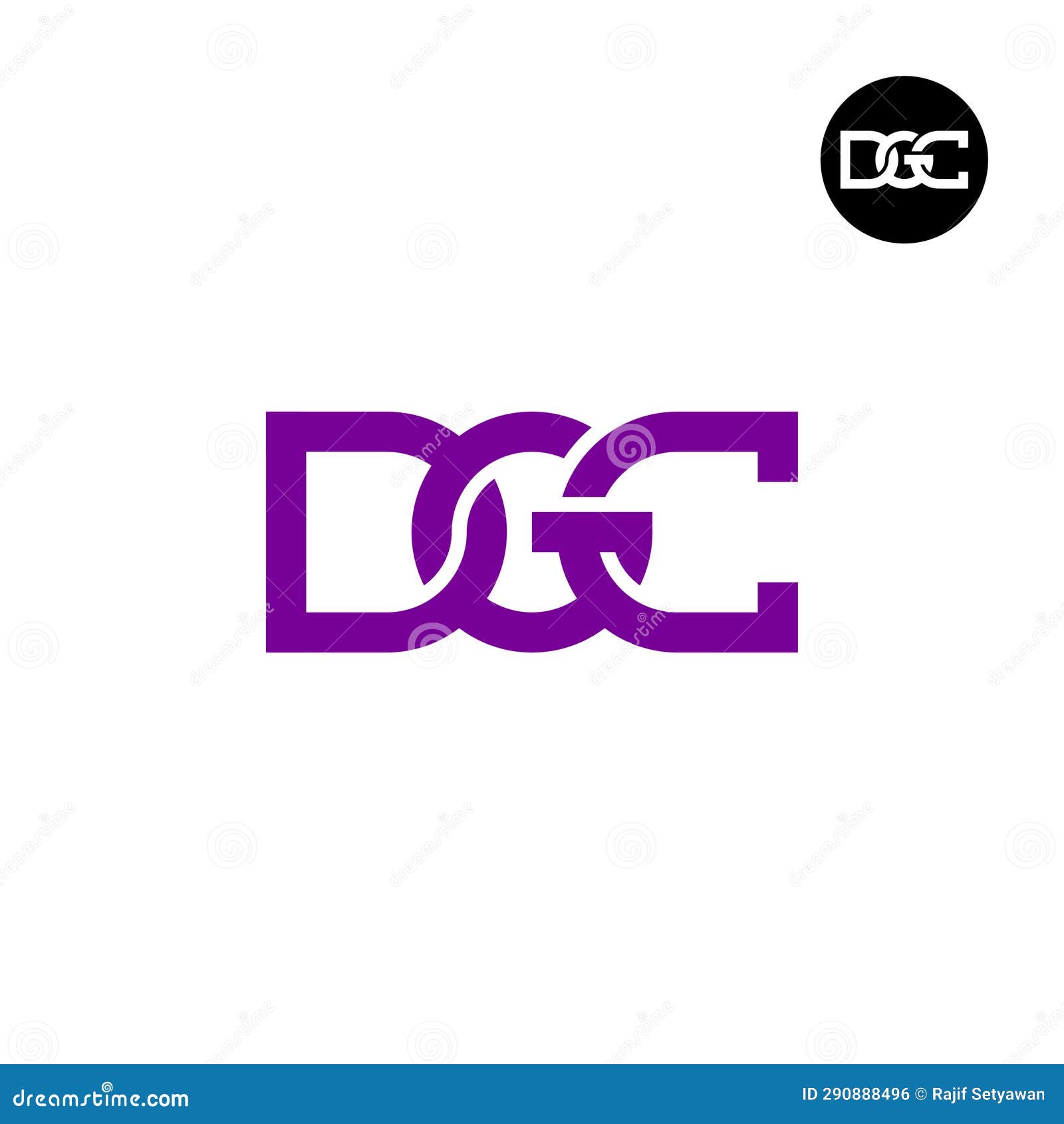 Letter DGC Monogram Logo Design Stock Vector - Illustration of name ...