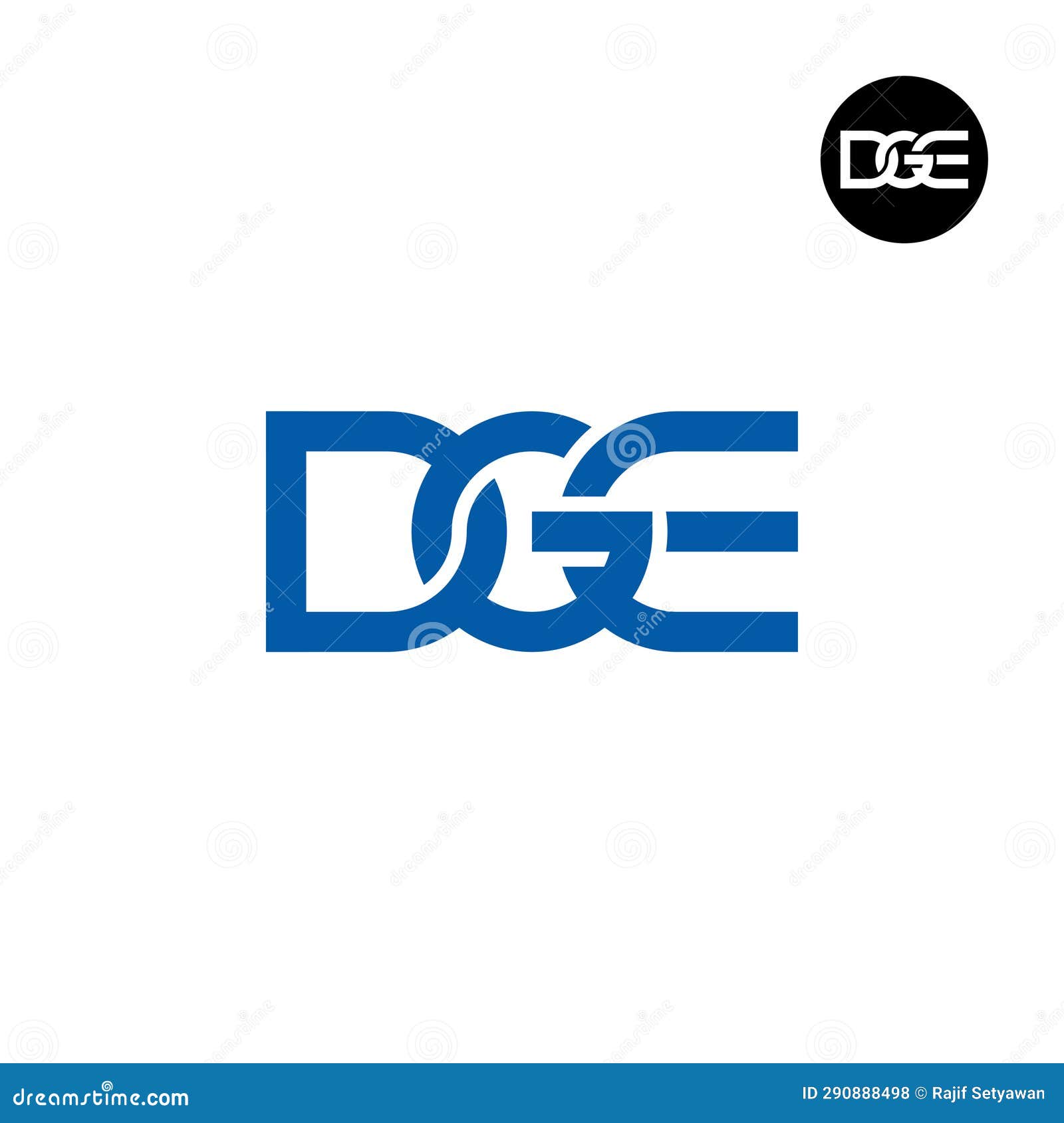 Letter DGE Monogram Logo Design Stock Illustration - Illustration of ...
