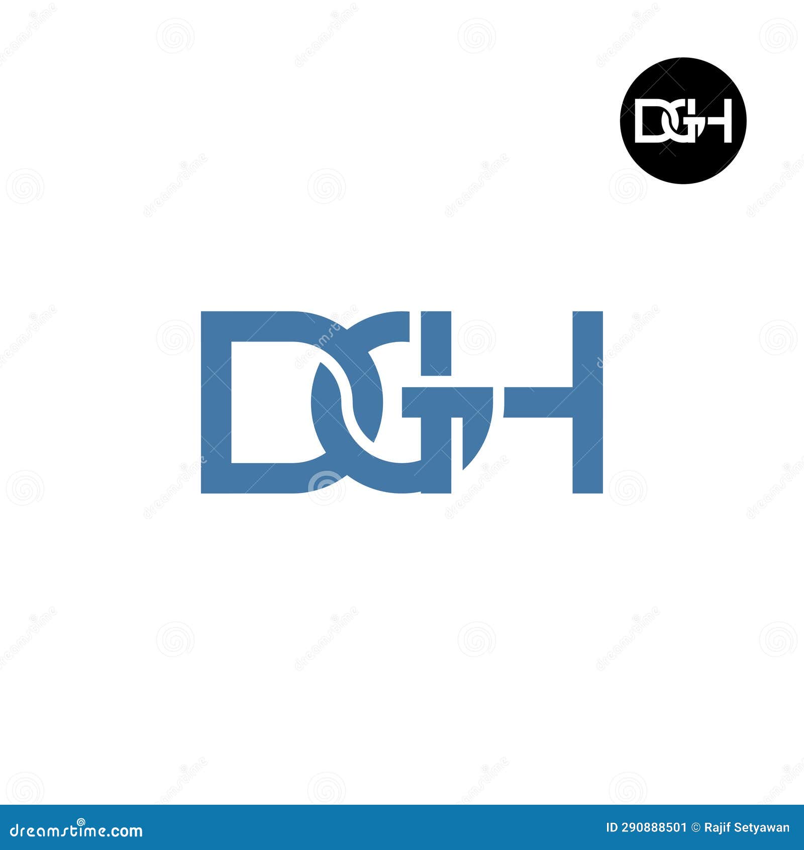 Letter DGH Monogram Logo Design Stock Vector - Illustration of modern ...