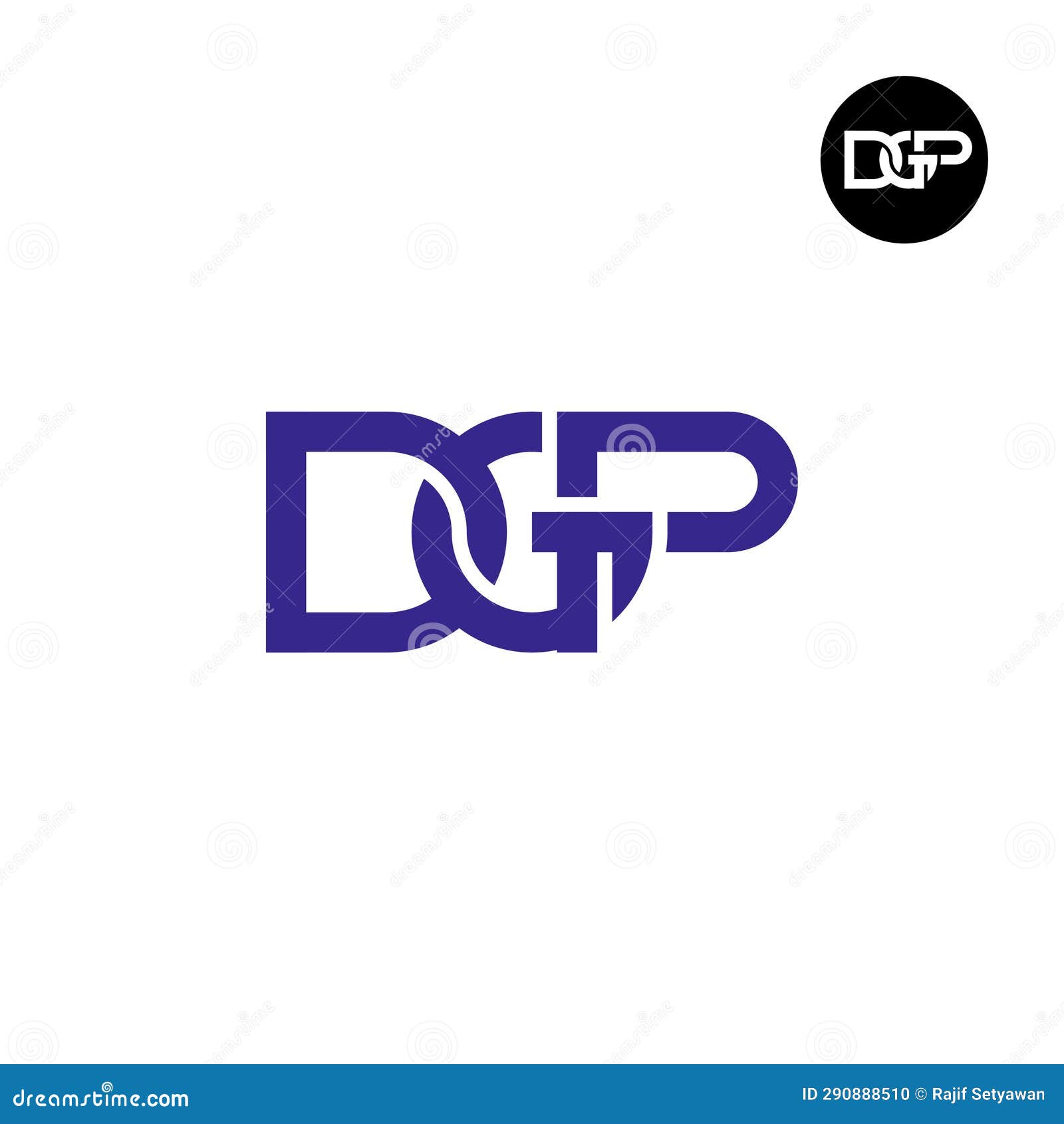 Letter DGP Monogram Logo Design Stock Vector - Illustration of ...